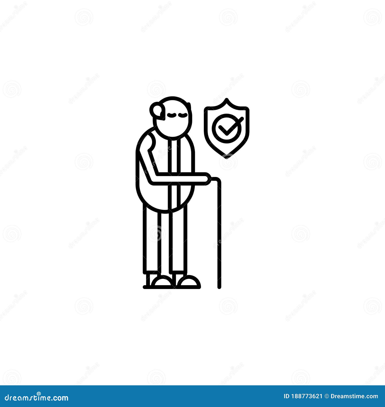 Insurance, Senior, Elderly Icon. Element of Insurance Icon. Thin Line ...