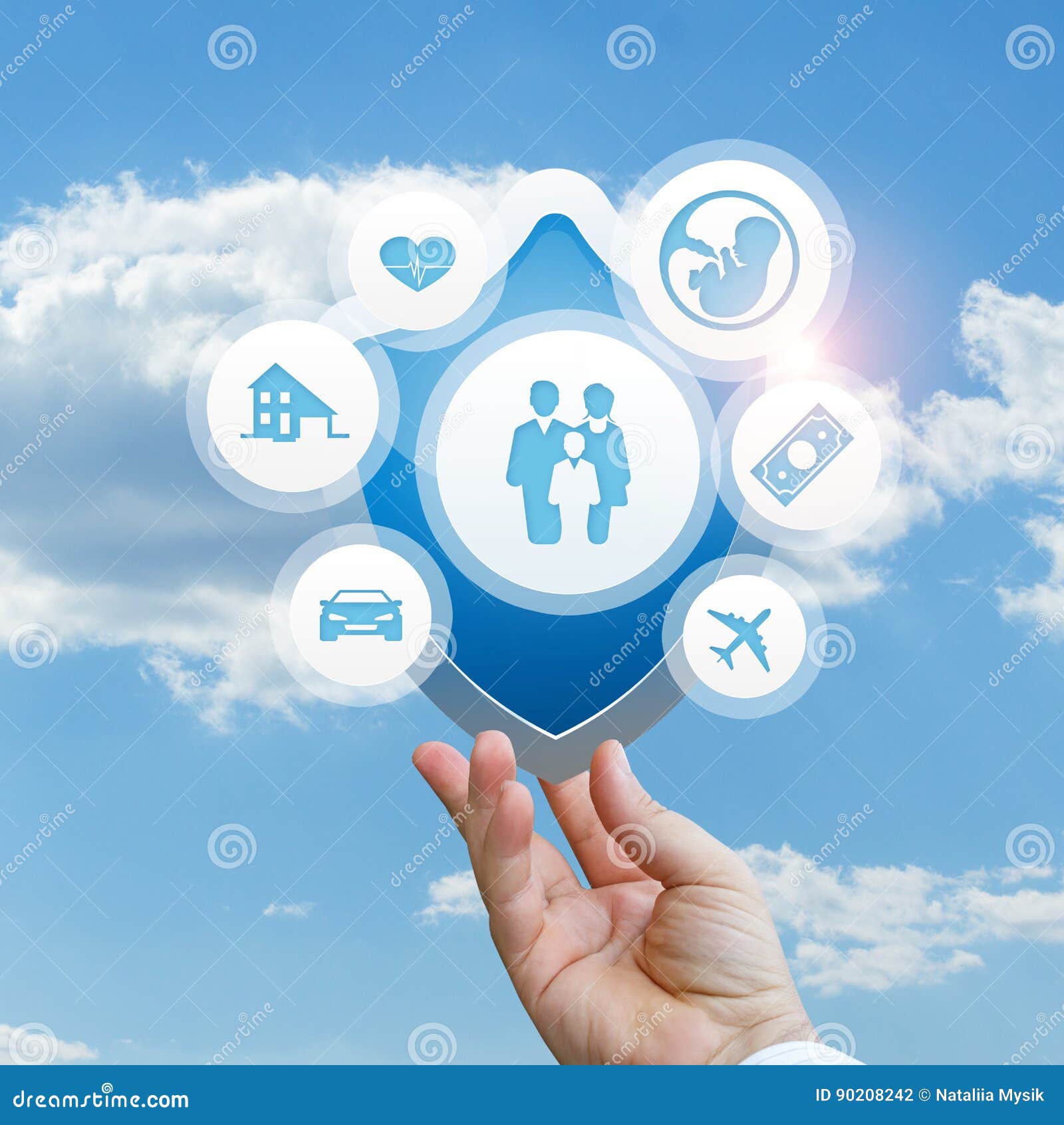 Insurance Services in the Hand . Stock Photo - Image of agent, fire ...