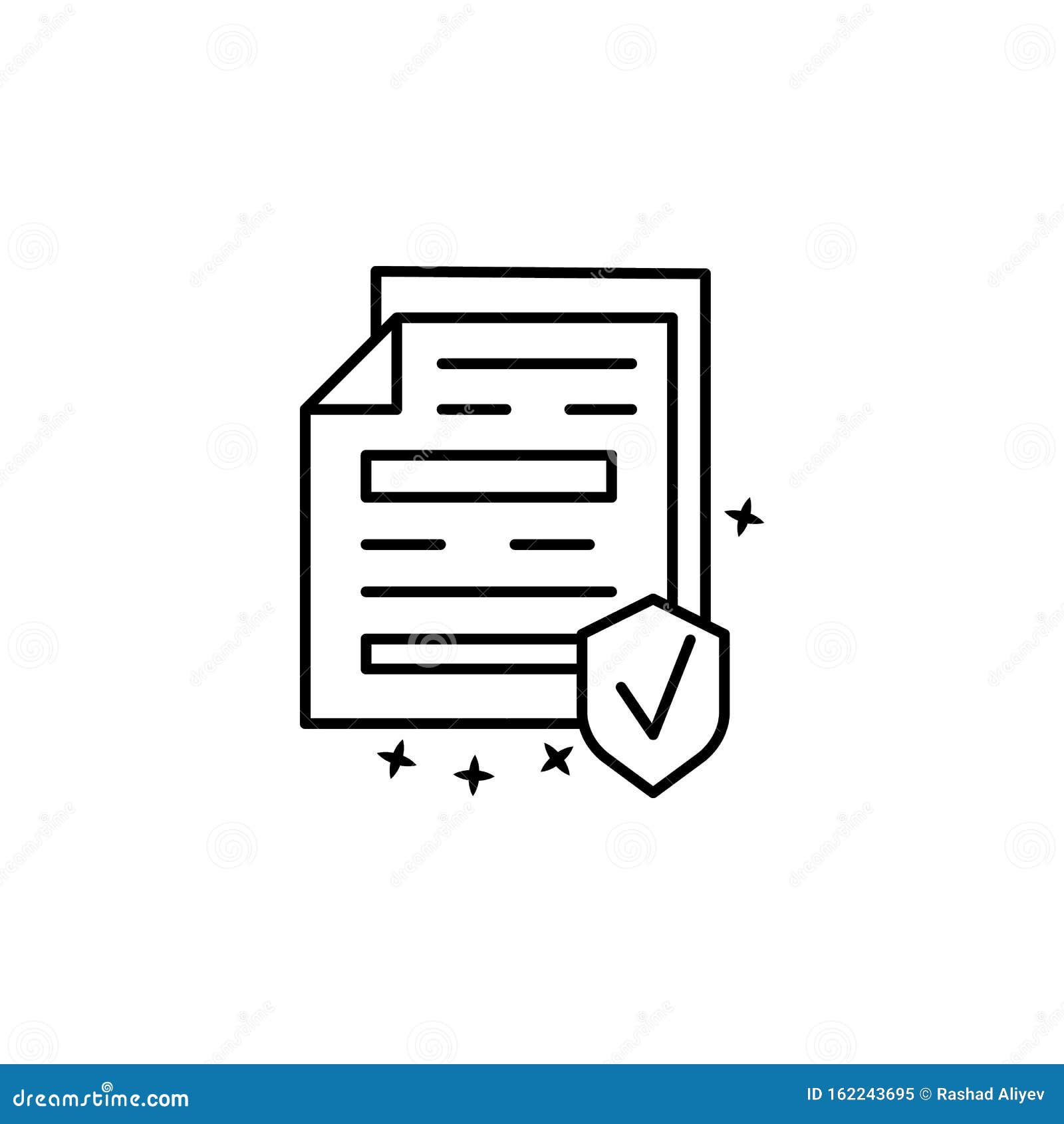 Insurance Shield Documents Icon. Simple Line, Outline Vector of Project ...
