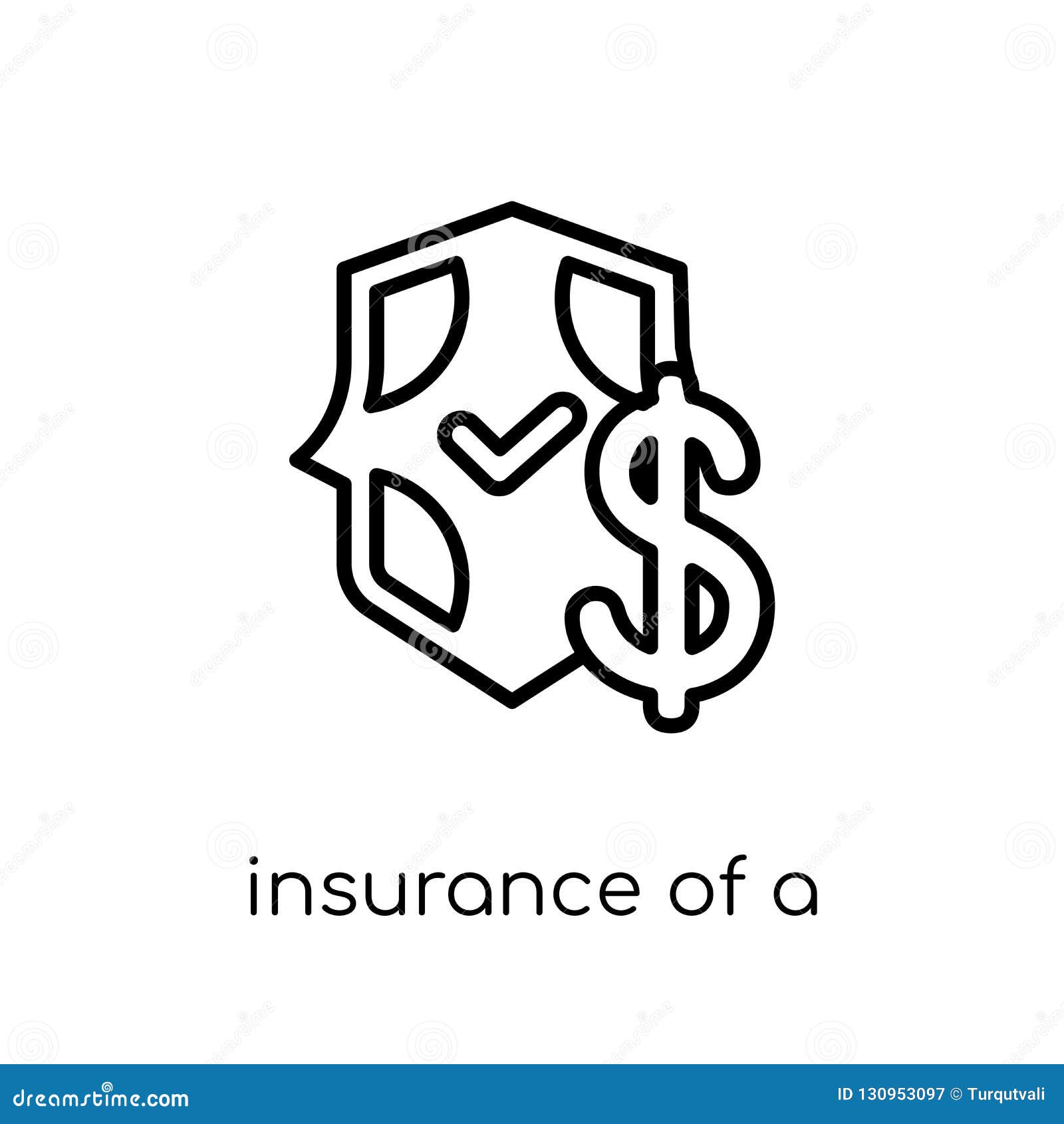 Insurance of a Shield with Dollar Sign Icon. Trendy Modern Flat Stock ...