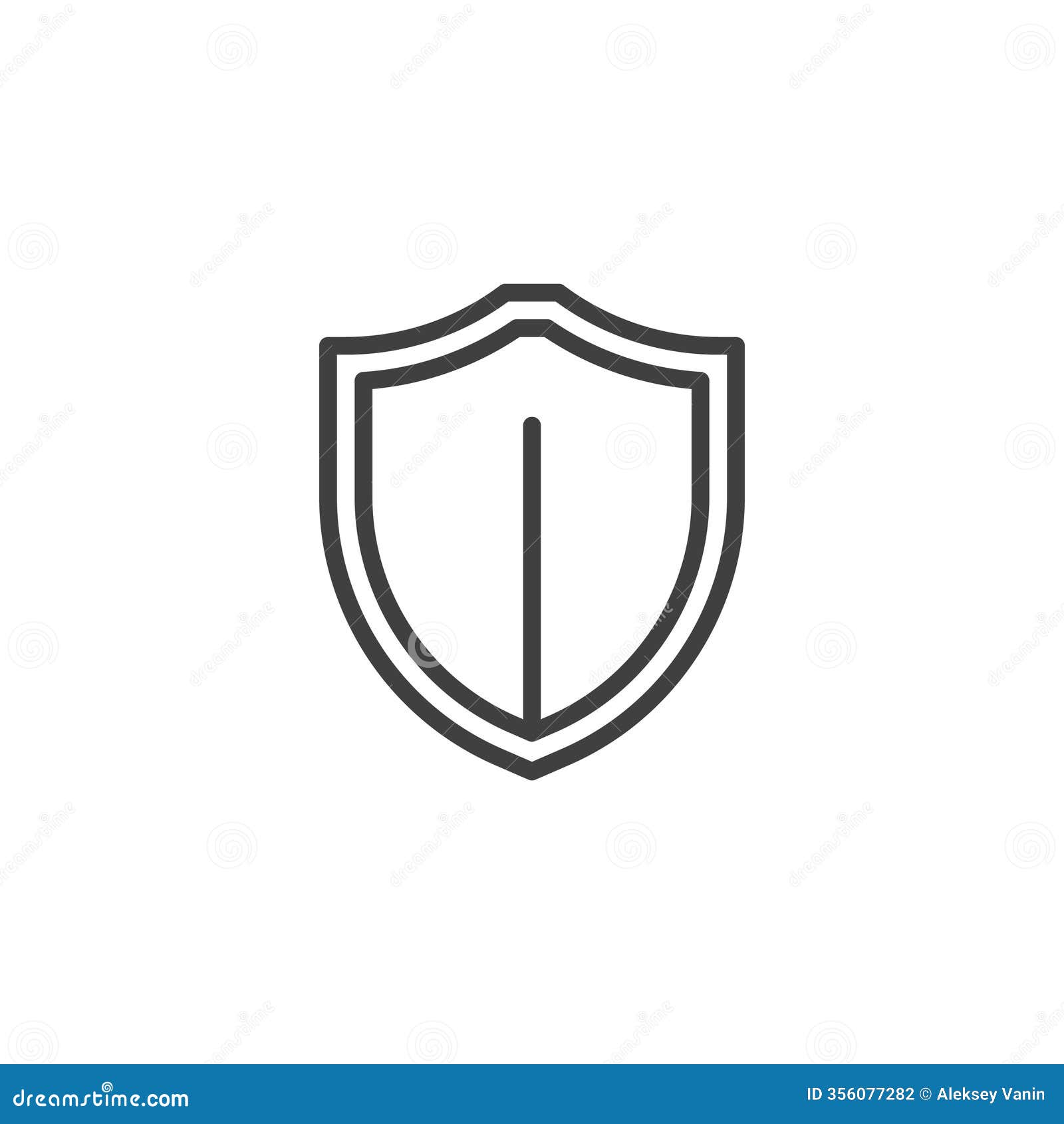 Insurance shield line icon stock illustration. Illustration of safety ...
