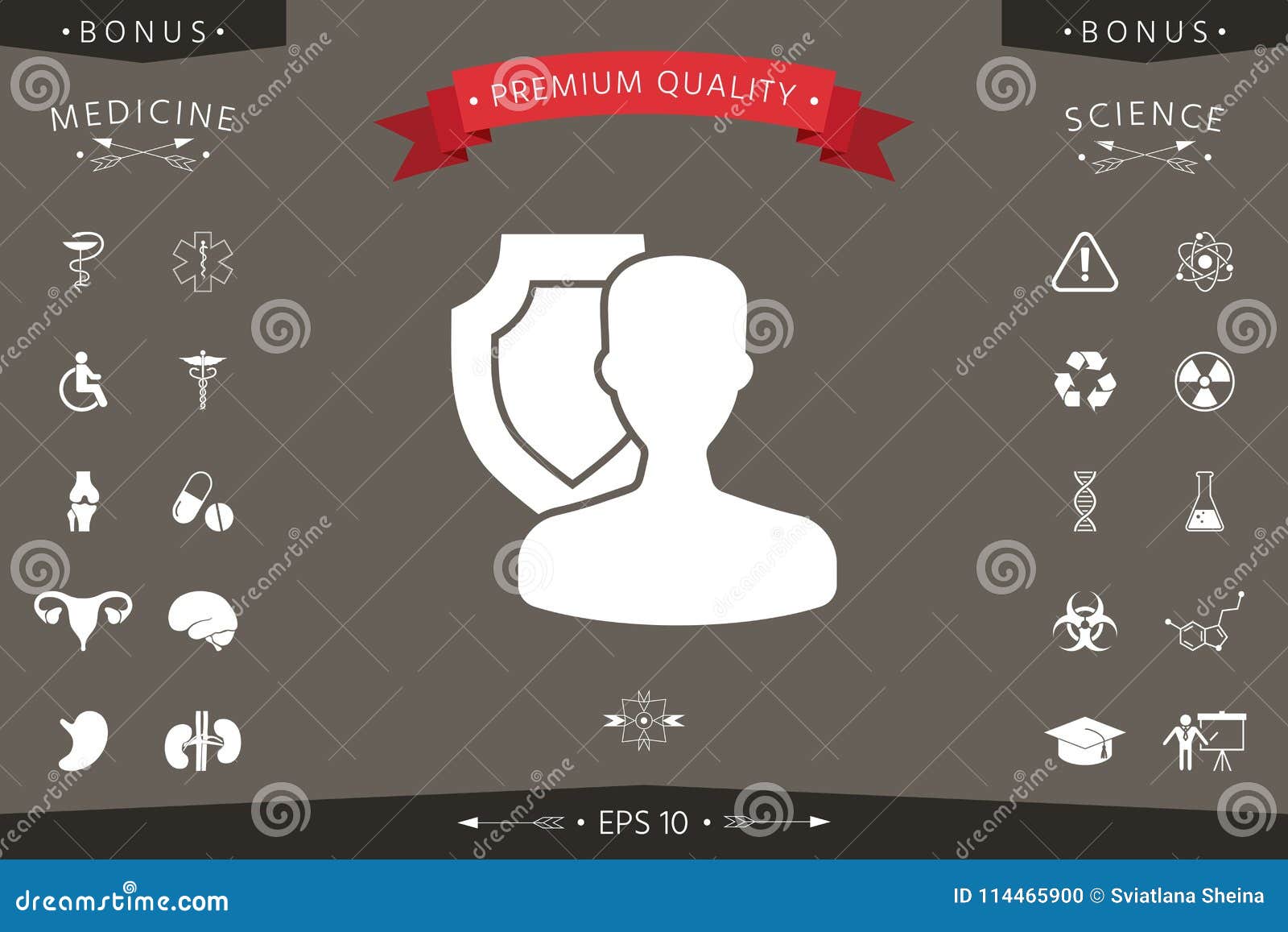 Insurance Shield with User Icon Stock Vector - Illustration of linear ...