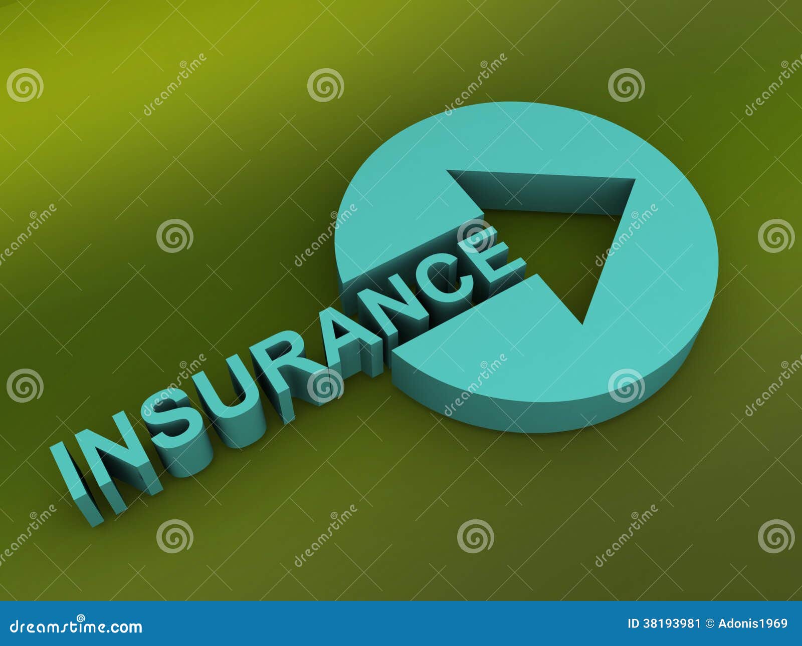 Insurance sign with arrow stock illustration. Illustration of ...