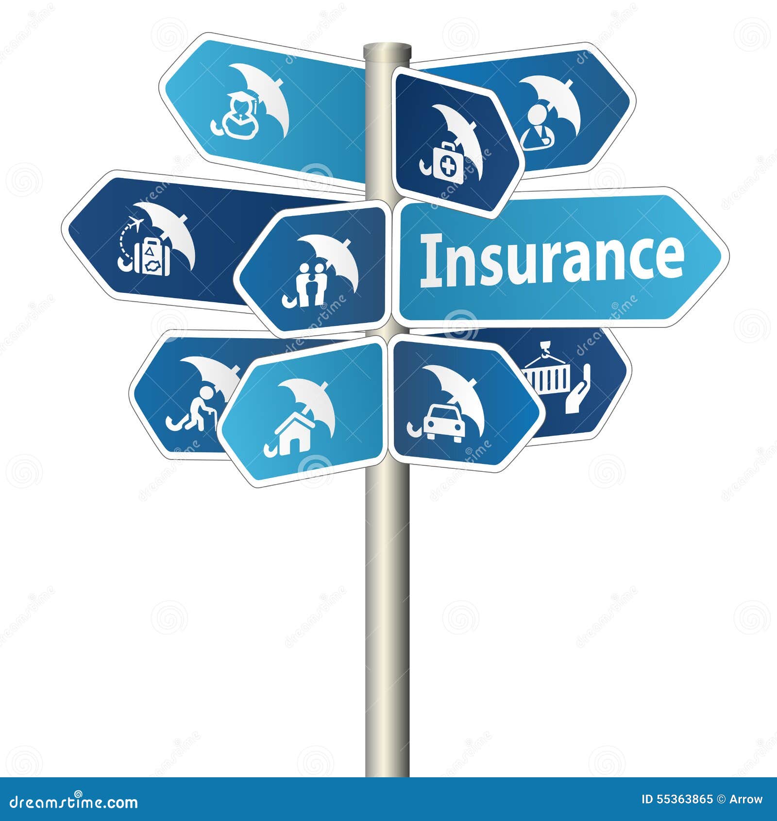 Insurance Sign With Arrow Royalty-Free Stock Photo | CartoonDealer.com ...