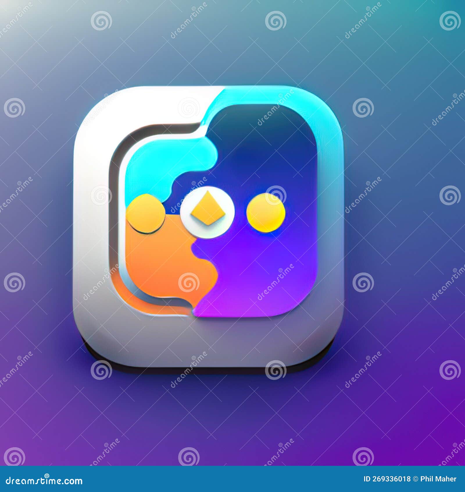 Insurance Software App Style Icon. Generative AI. Stock Illustration ...