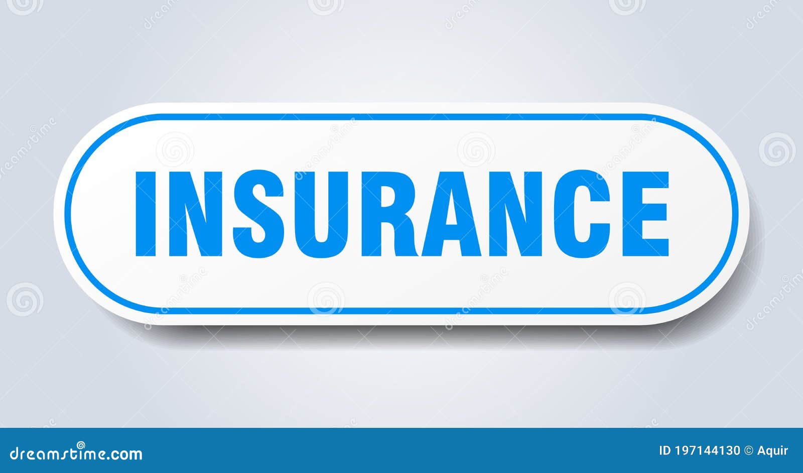 Insurance sticker. stock vector. Illustration of flat - 197144130