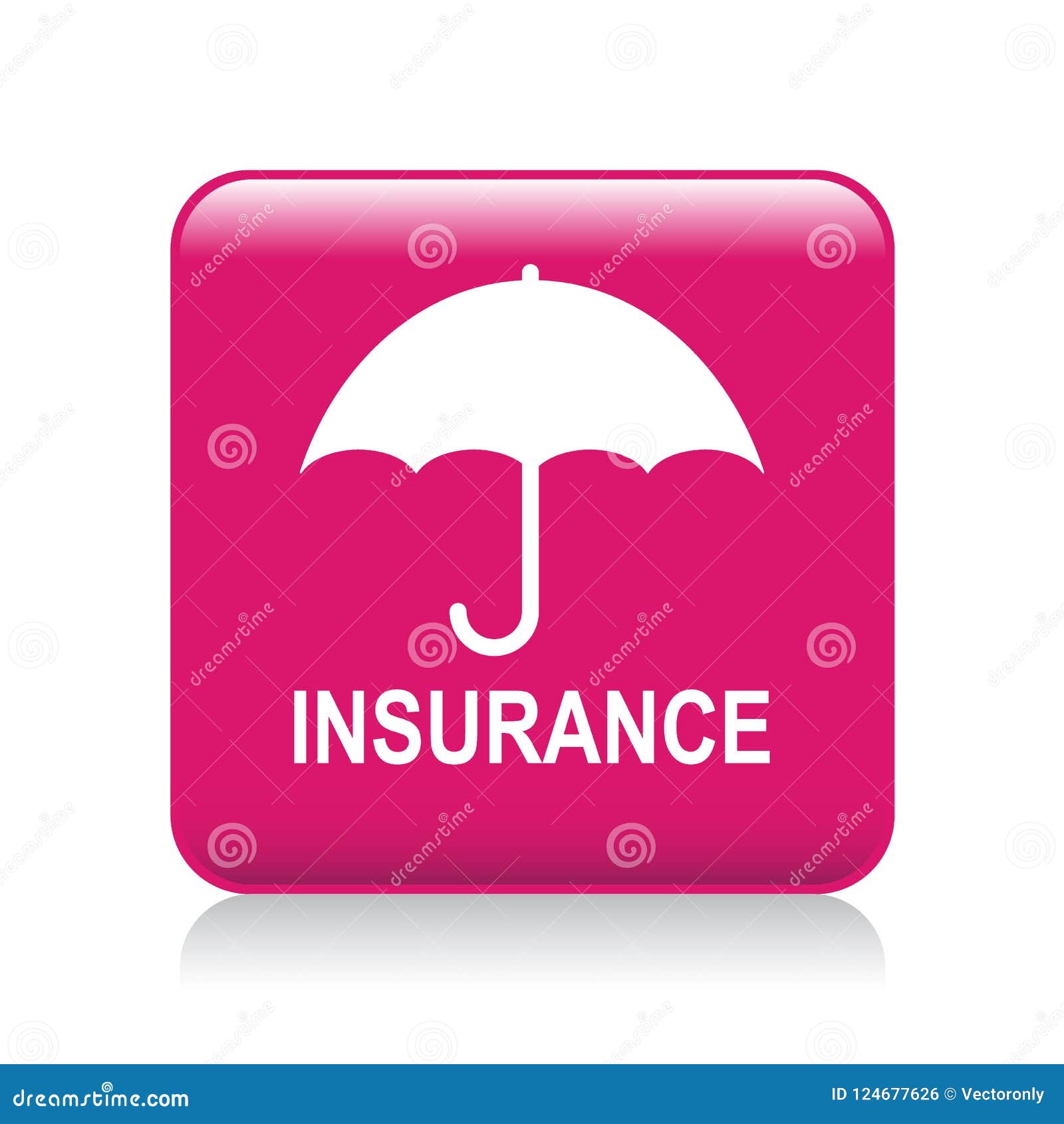 Insurance button stock illustration. Illustration of assurance - 124677626