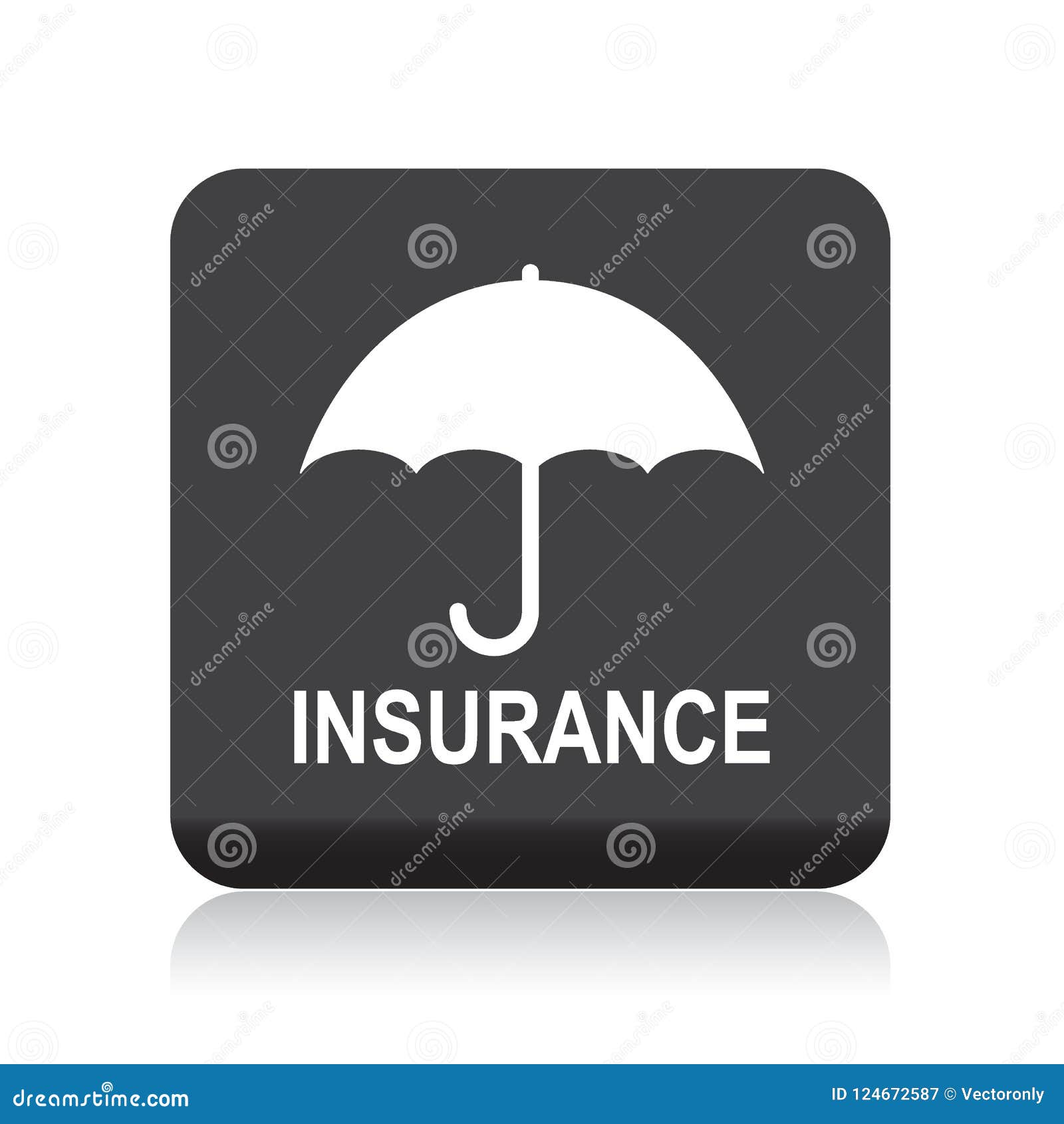 Insurance button stock illustration. Illustration of buttons - 124672587