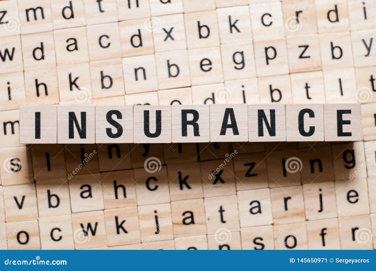 Insurance word concept stock image. Image of design - 145650971