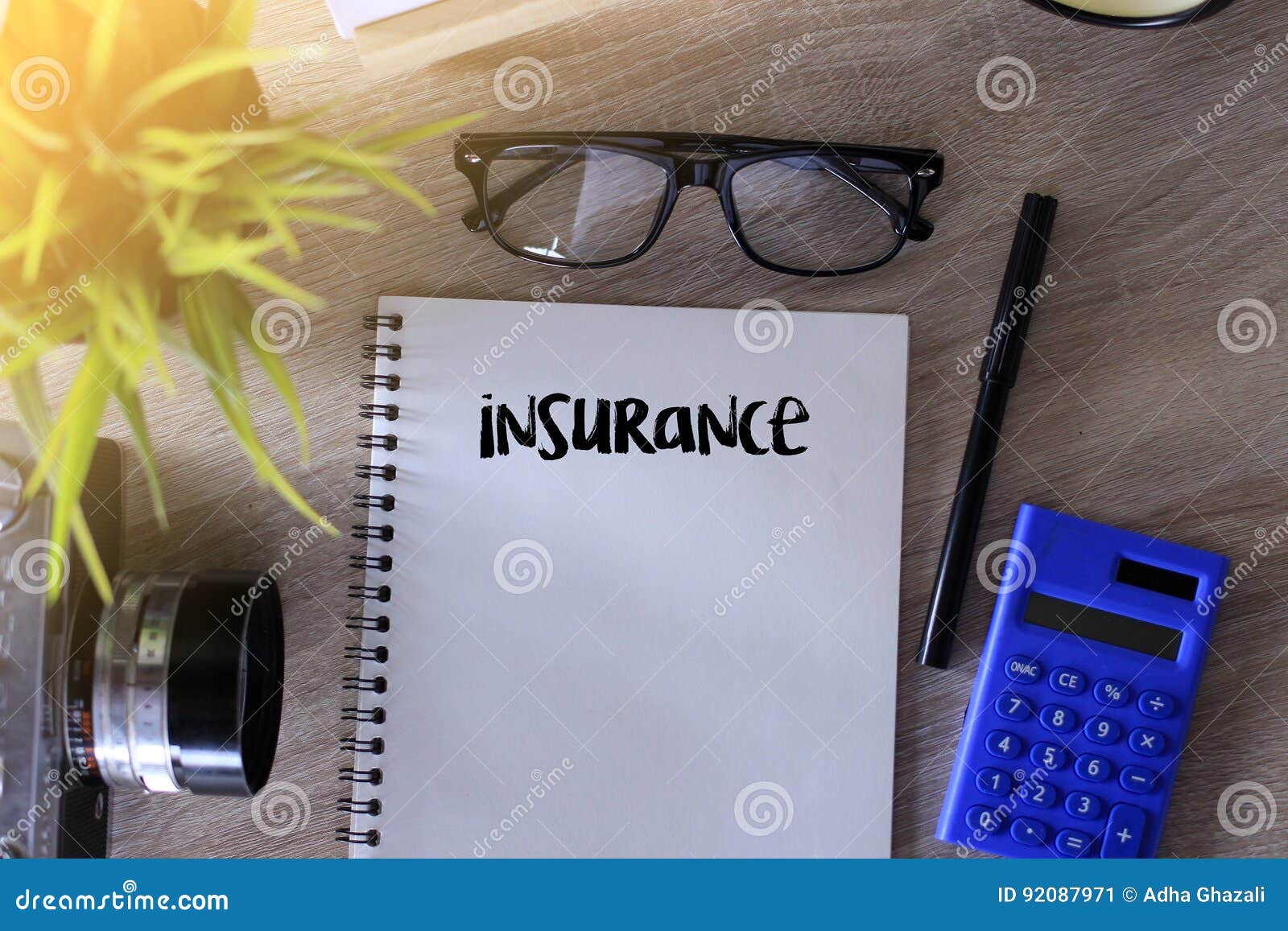 Insurance Word Writing on Notebook on Wooden Table Stock Image - Image ...