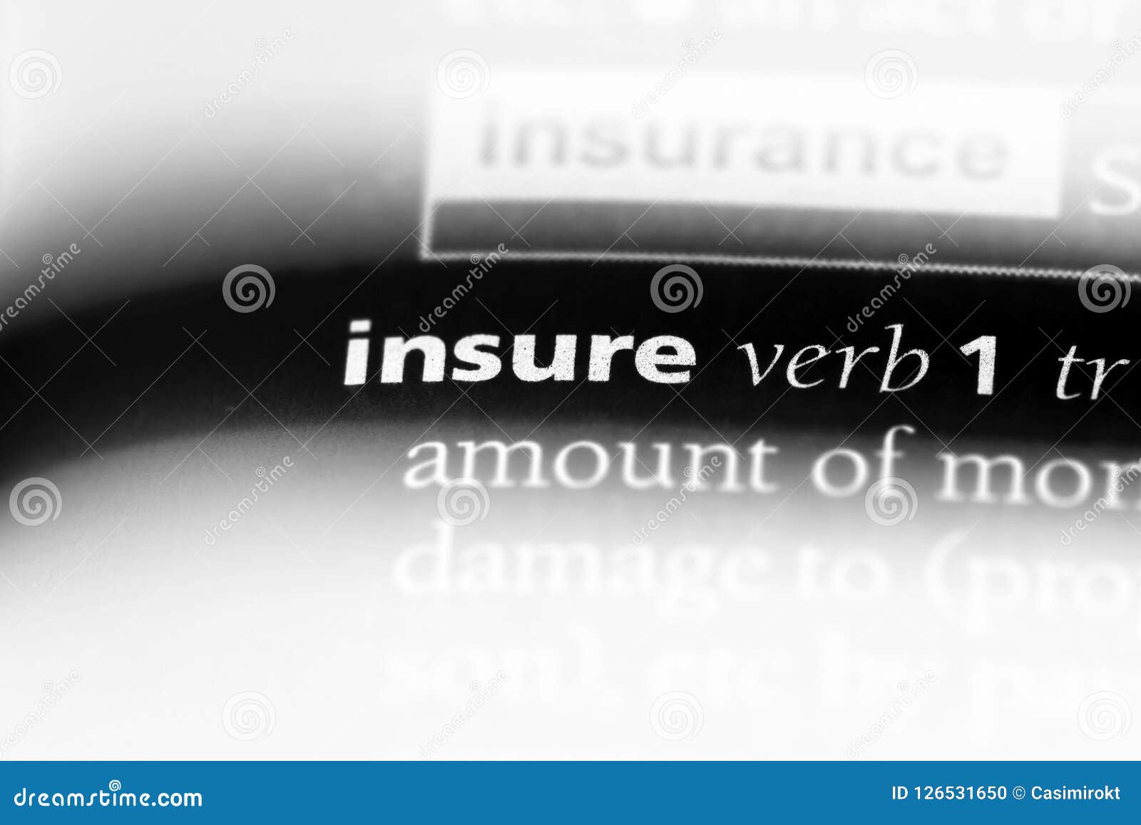 Insure stock photo. Image of isolated, english, closeup - 126531650