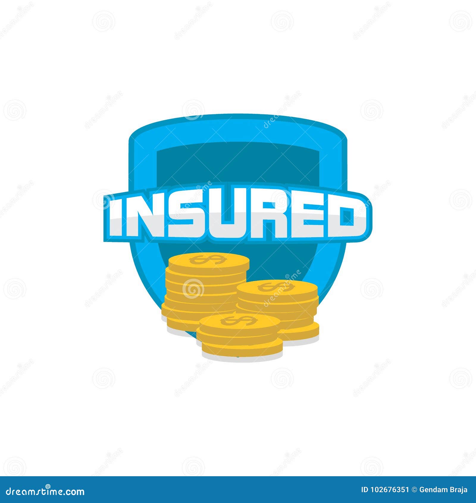 Insured Logo for Insurance stock vector. Illustration of element ...