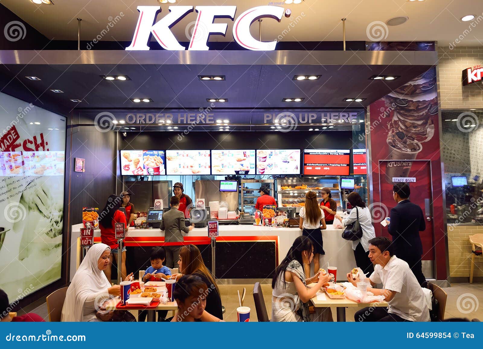 Intérieur De Restaurant De Kfc Image stock éditorial - Image du moderne ...