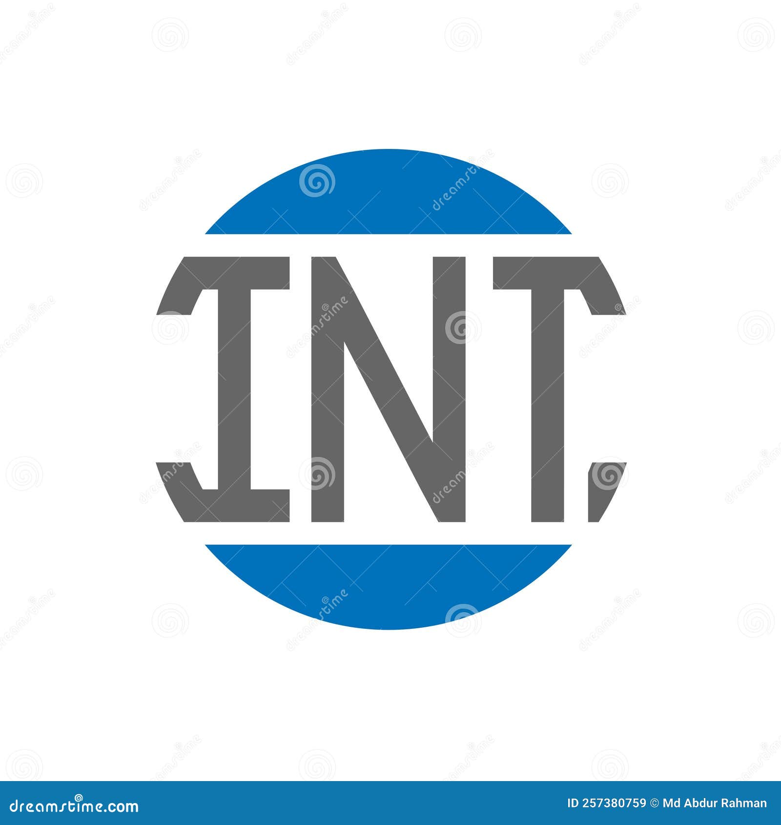 INT Letter Logo Design On White Background. INT Creative Initials ...