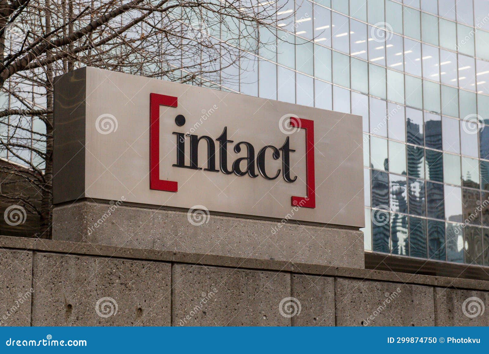 Intact Company Sign in Toronto Editorial Image - Image of front ...
