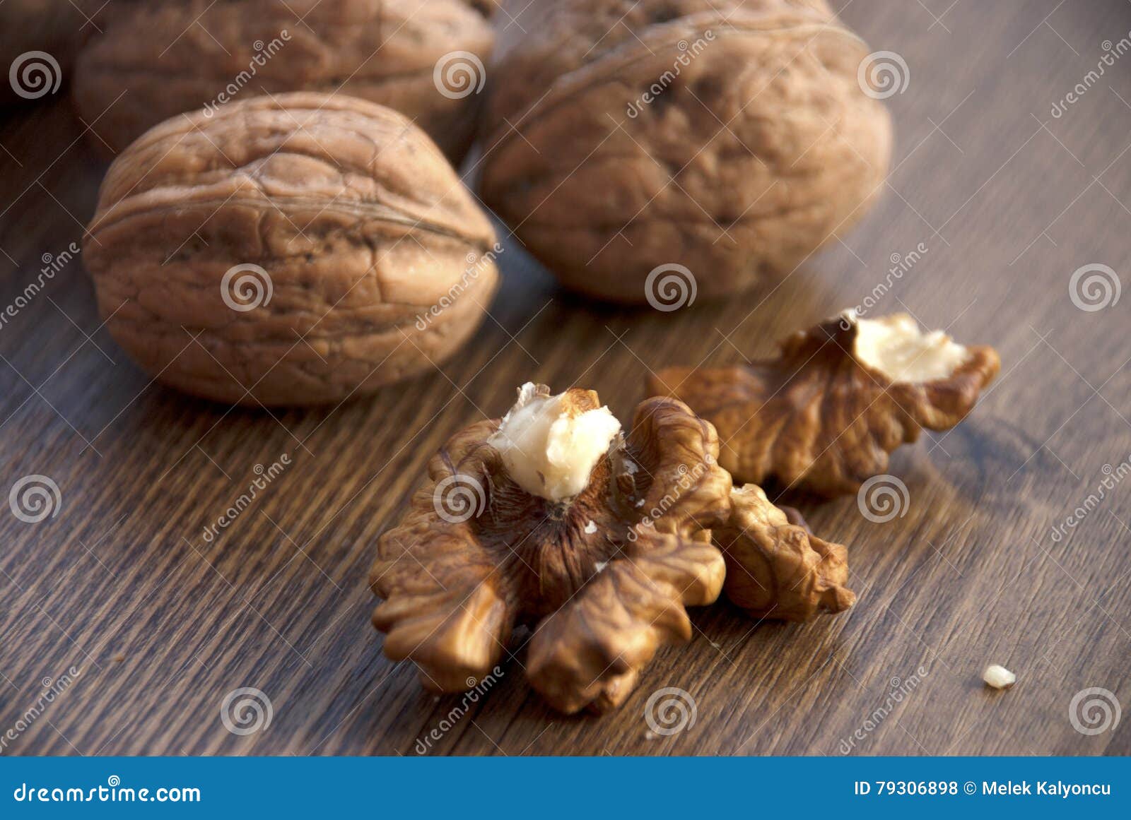 Intact Walnut Shells and the Kernal or Meat Stock Photo - Image of seed ...