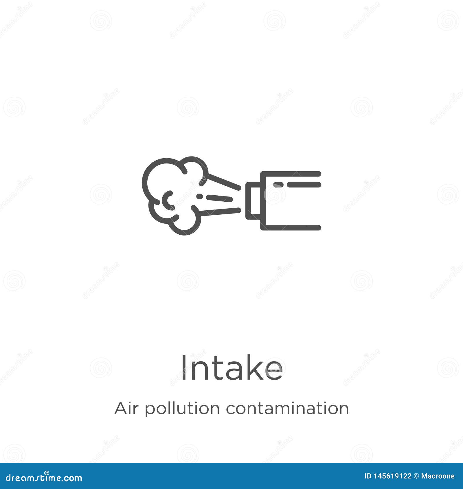 Intake Icon Vector from Air Pollution Contamination Collection. Thin ...