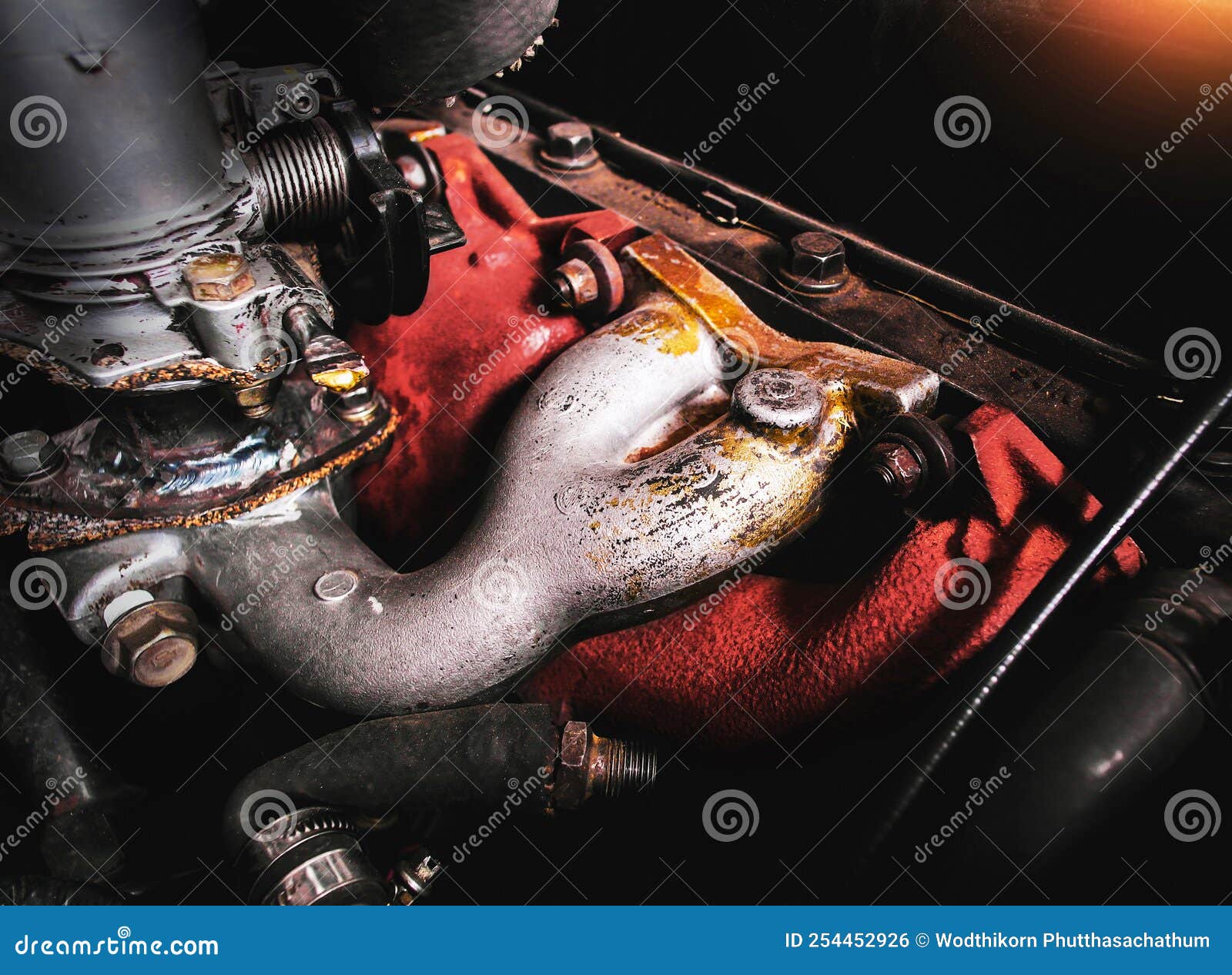 Intake Manifold of the Engine Intake System Stock Photo - Image of ...