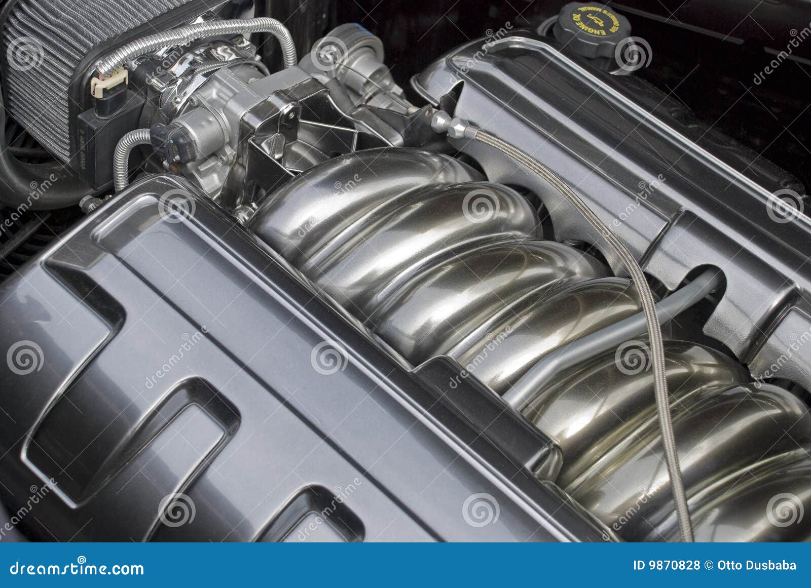 Intake Manifold of a High Performance Engine Stock Photo - Image of ...