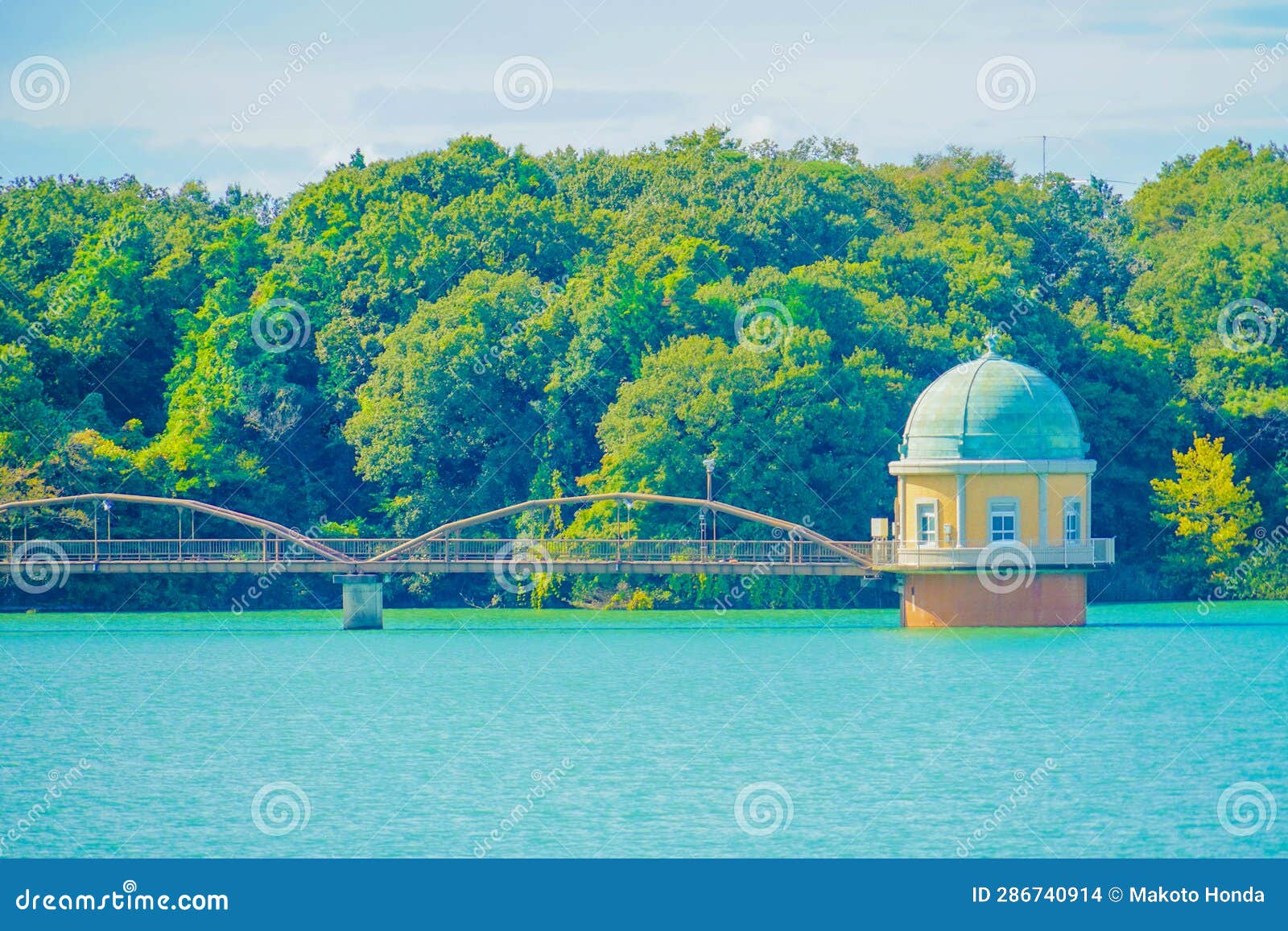 Intake Tower of Lake Tama stock photo. Image of waterworks - 286740914