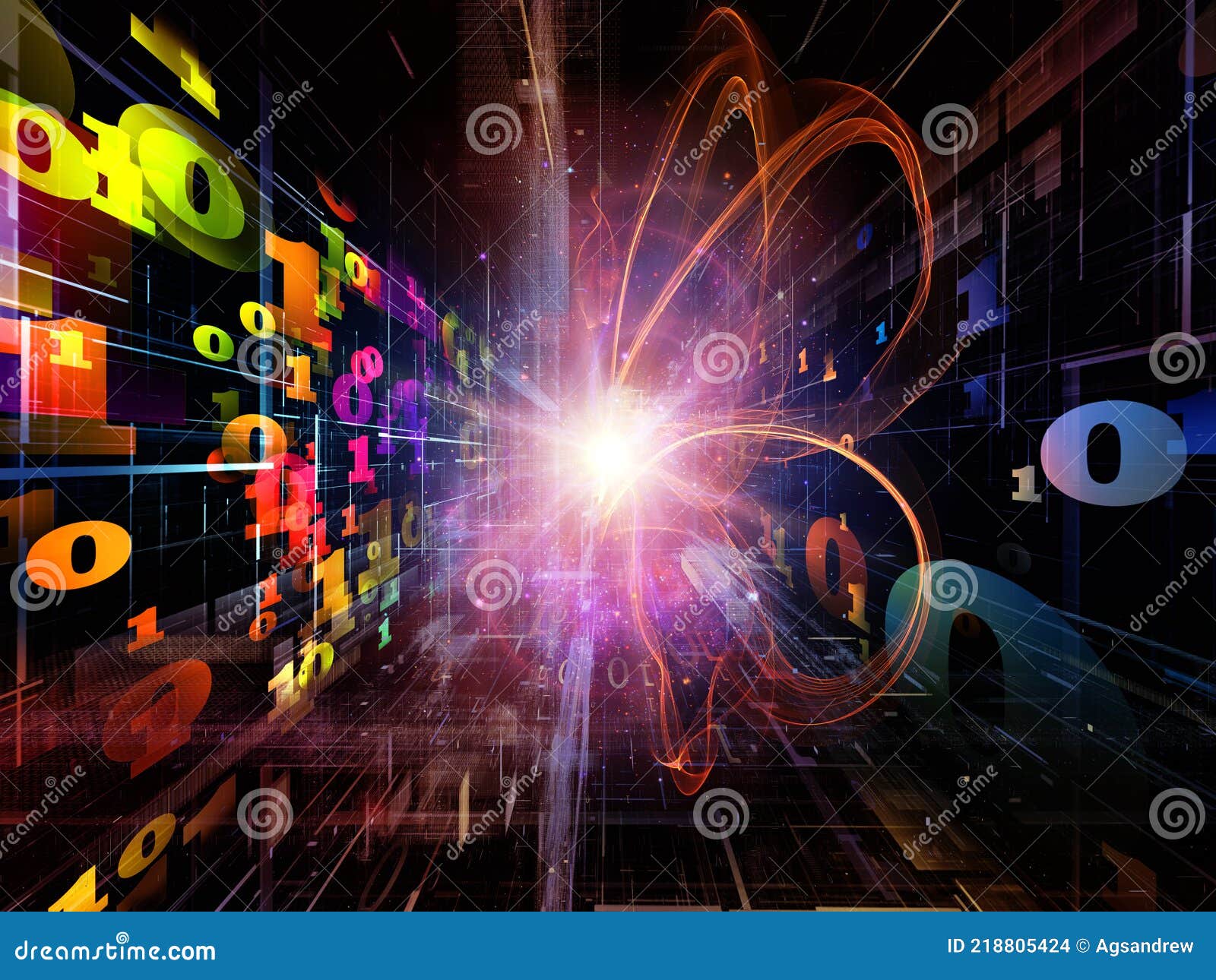 Integer Perspective stock illustration. Illustration of shine - 218805424