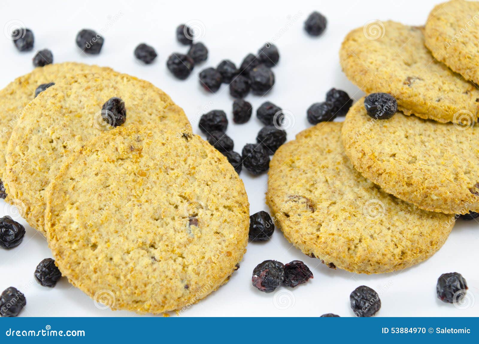 Integral Cookies with Aronia Stock Photo - Image of isolated, food ...