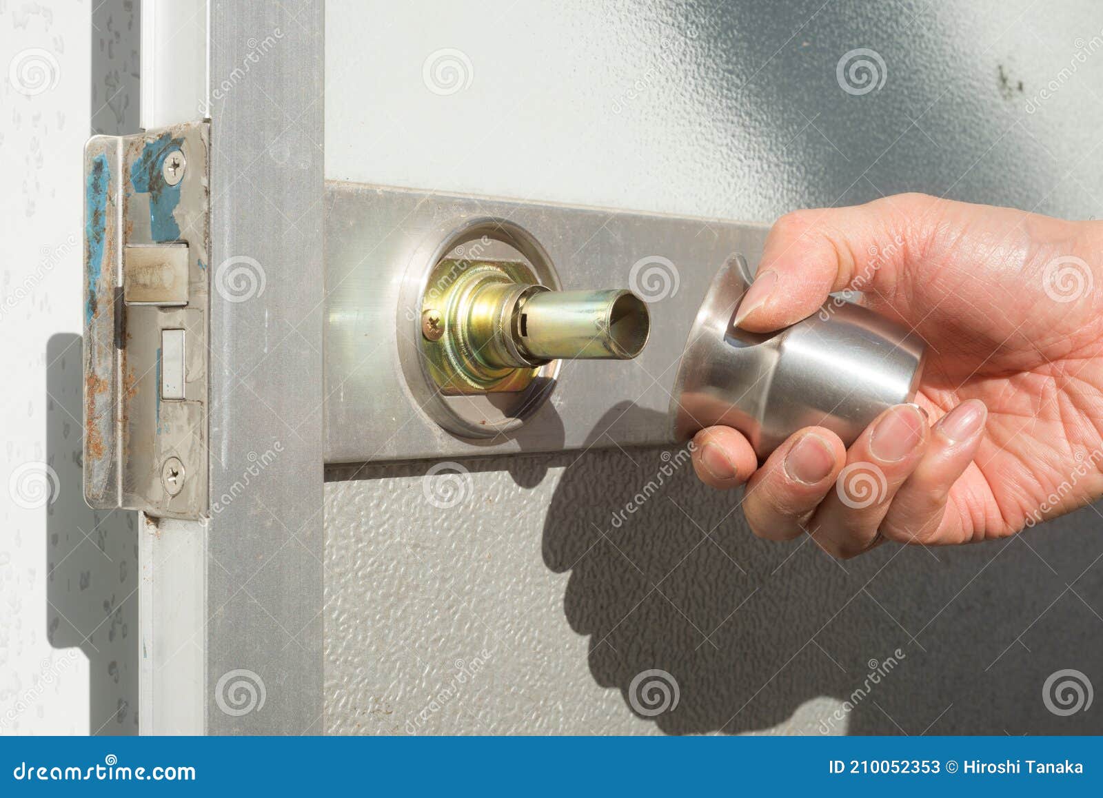 Integral lock stock image. Image of installation, metal - 210052353