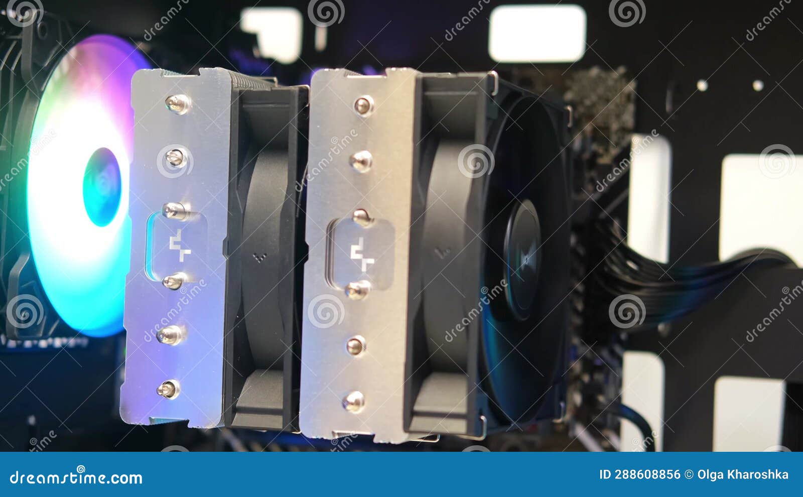 An Integral Part of a Computer, a Spinning Fan. Cooling System ...