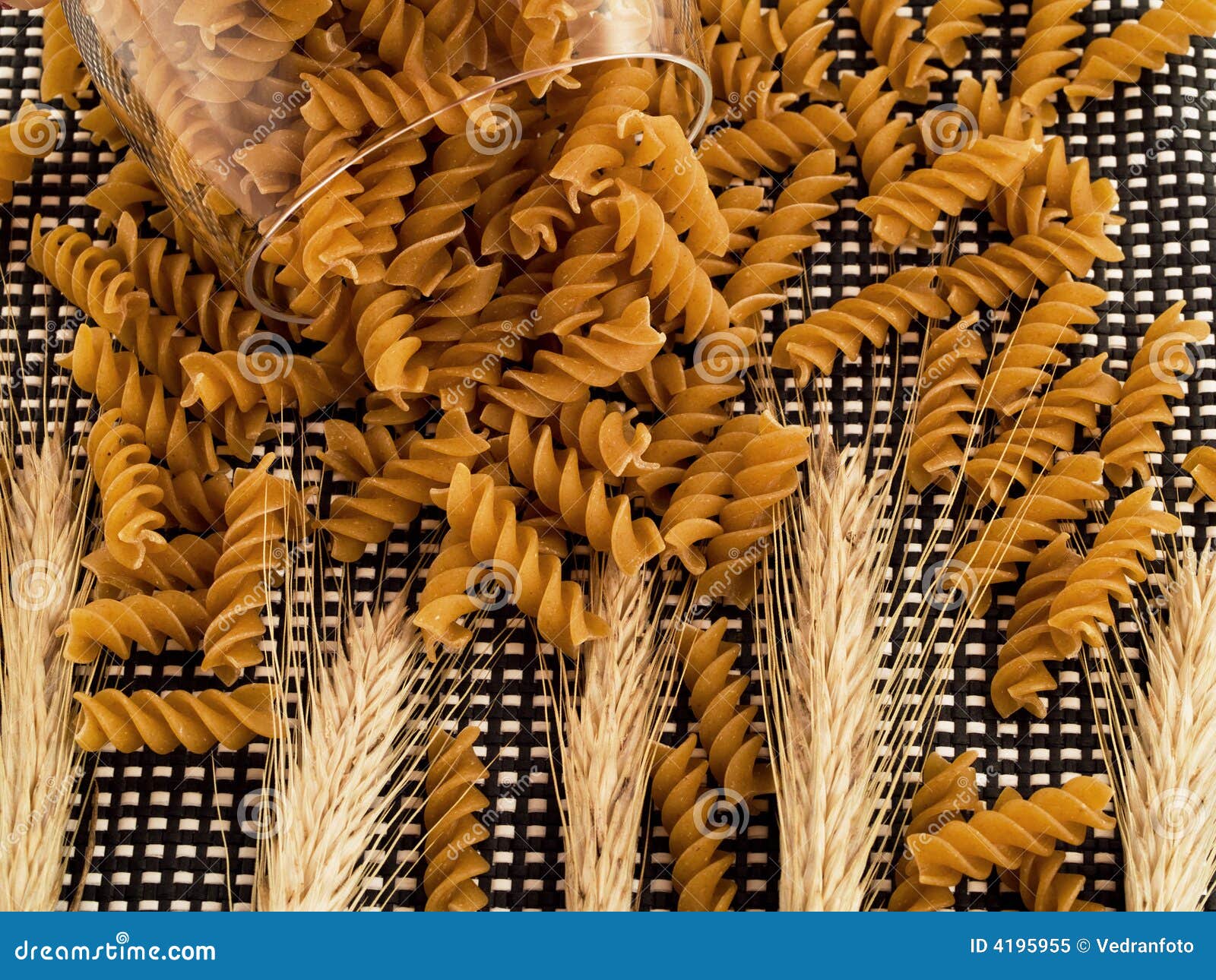 Integral pasta stock image. Image of glass, spilled, spaghetti - 4195955