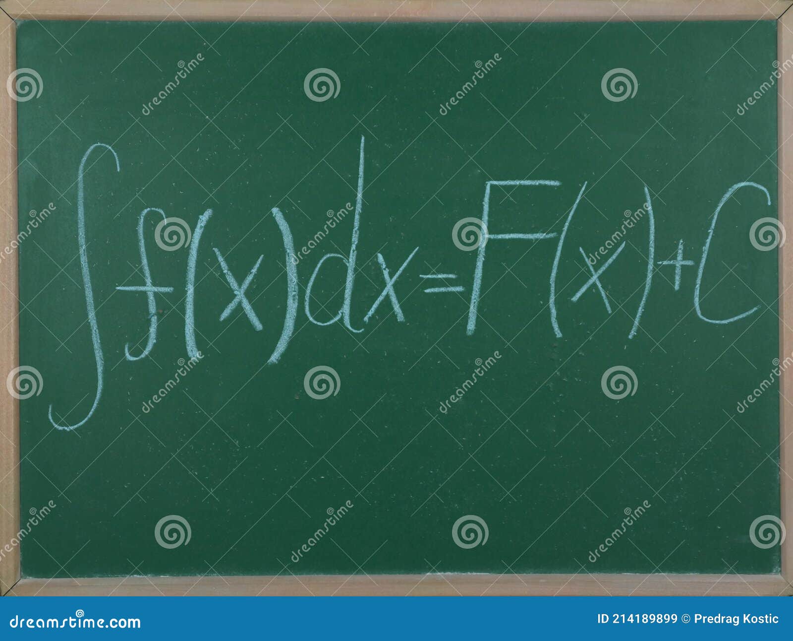 Integral table. stock image. Image of brand, formula - 214189899