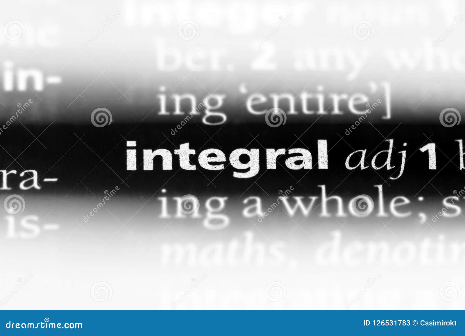 Integral stock image. Image of page, printed, english - 126531783