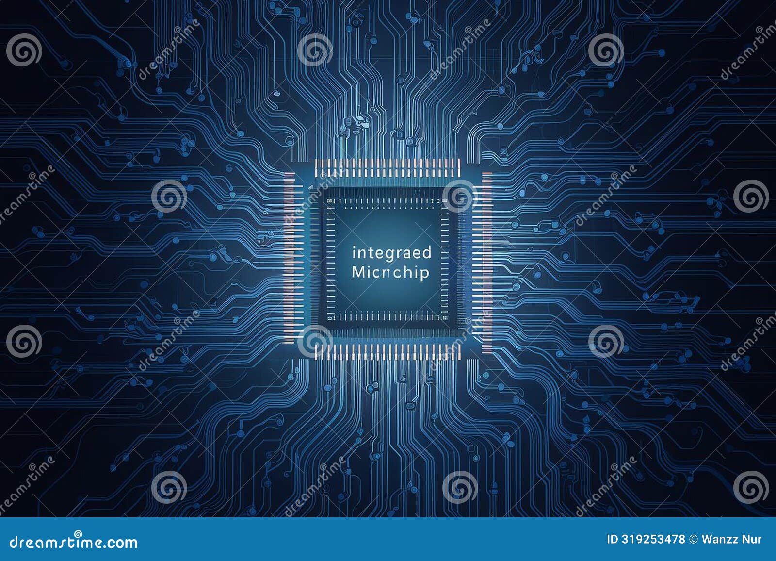 Integrated Chip for Technology Concept Stock Illustration ...