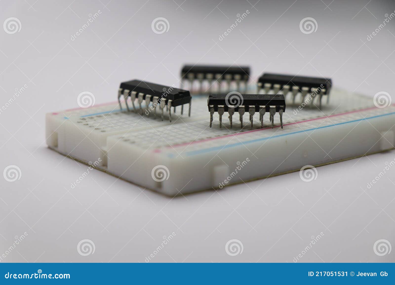 Integrated Chips or Ic Chips on Breadboard. Driver Ic that Controls Dc ...