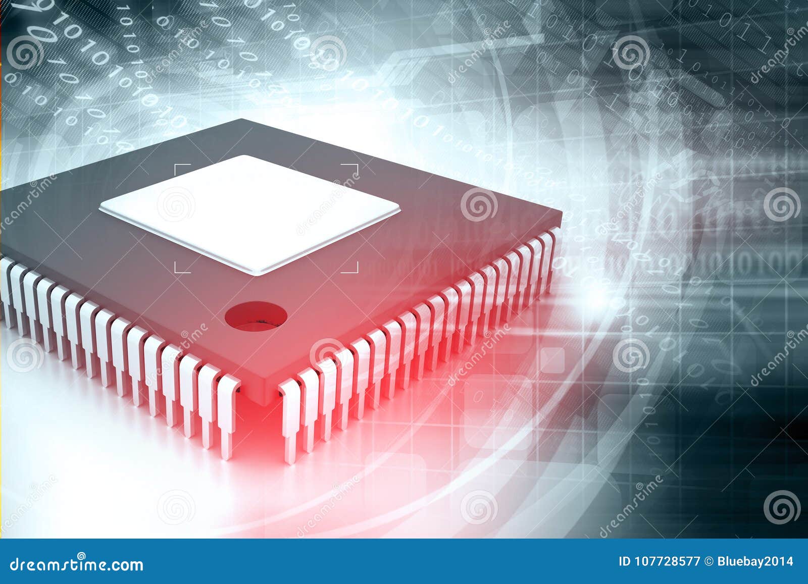 Integrated Circuit stock illustration. Illustration of microchip ...