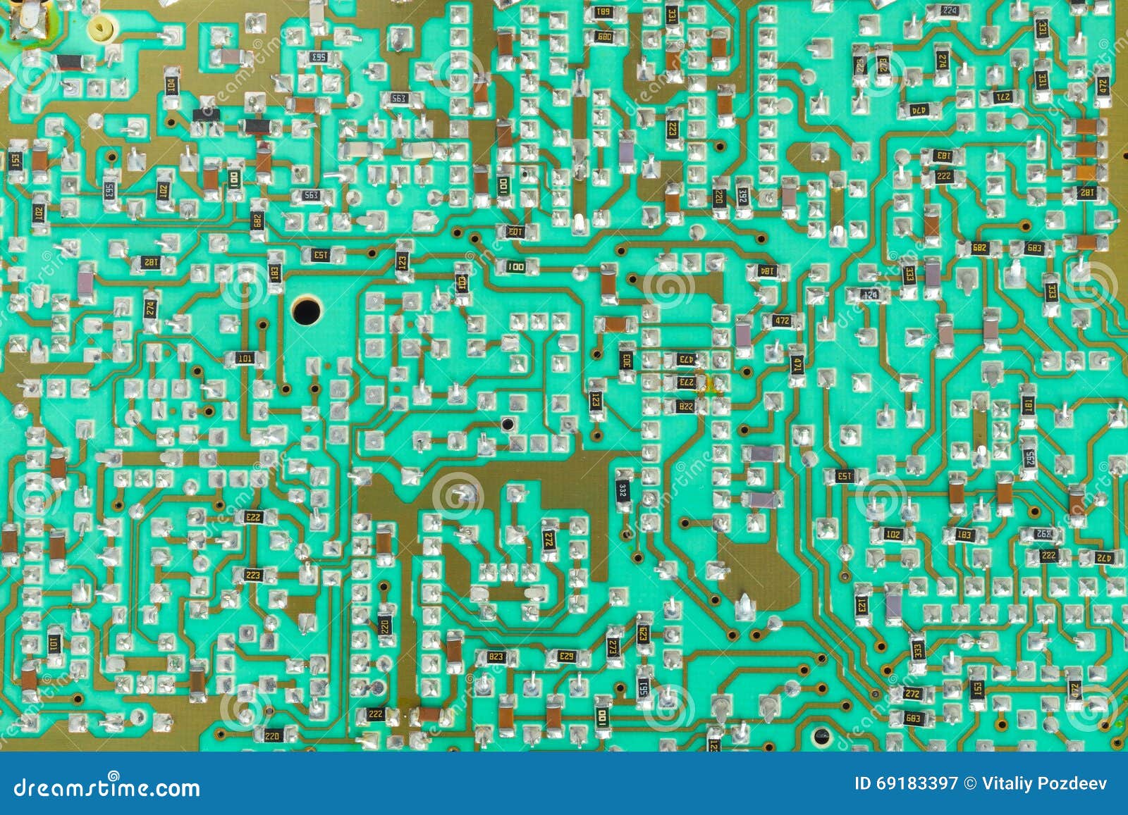 Integrated Circuit,chip, Cir,Green PCB Close-up Shot Stock Image ...