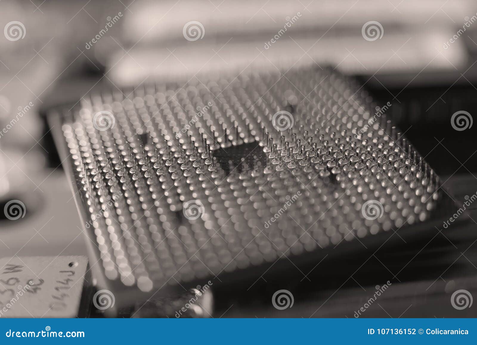 Integrated circuit stock photo. Image of defocused, electronic - 107136152