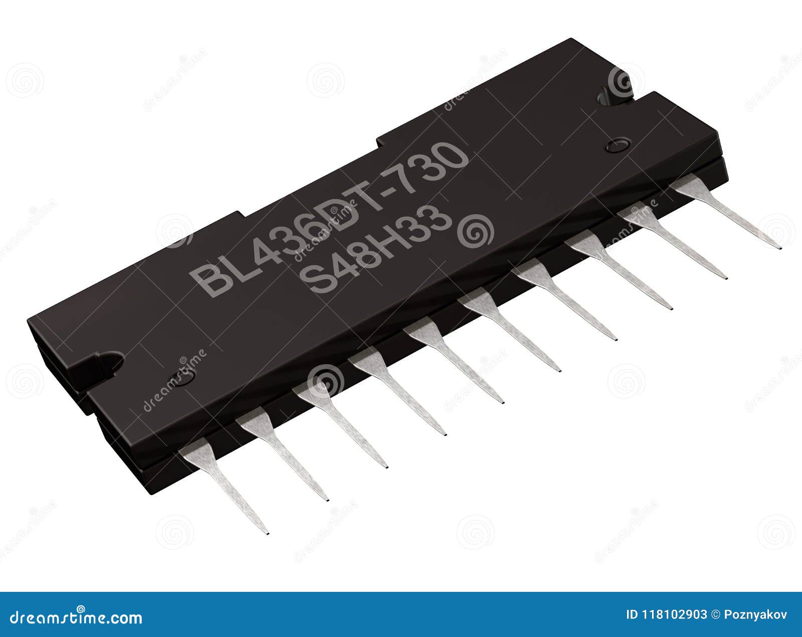Integrated Circuit of Digital Computer Parts. Logic Electronic Micro ...