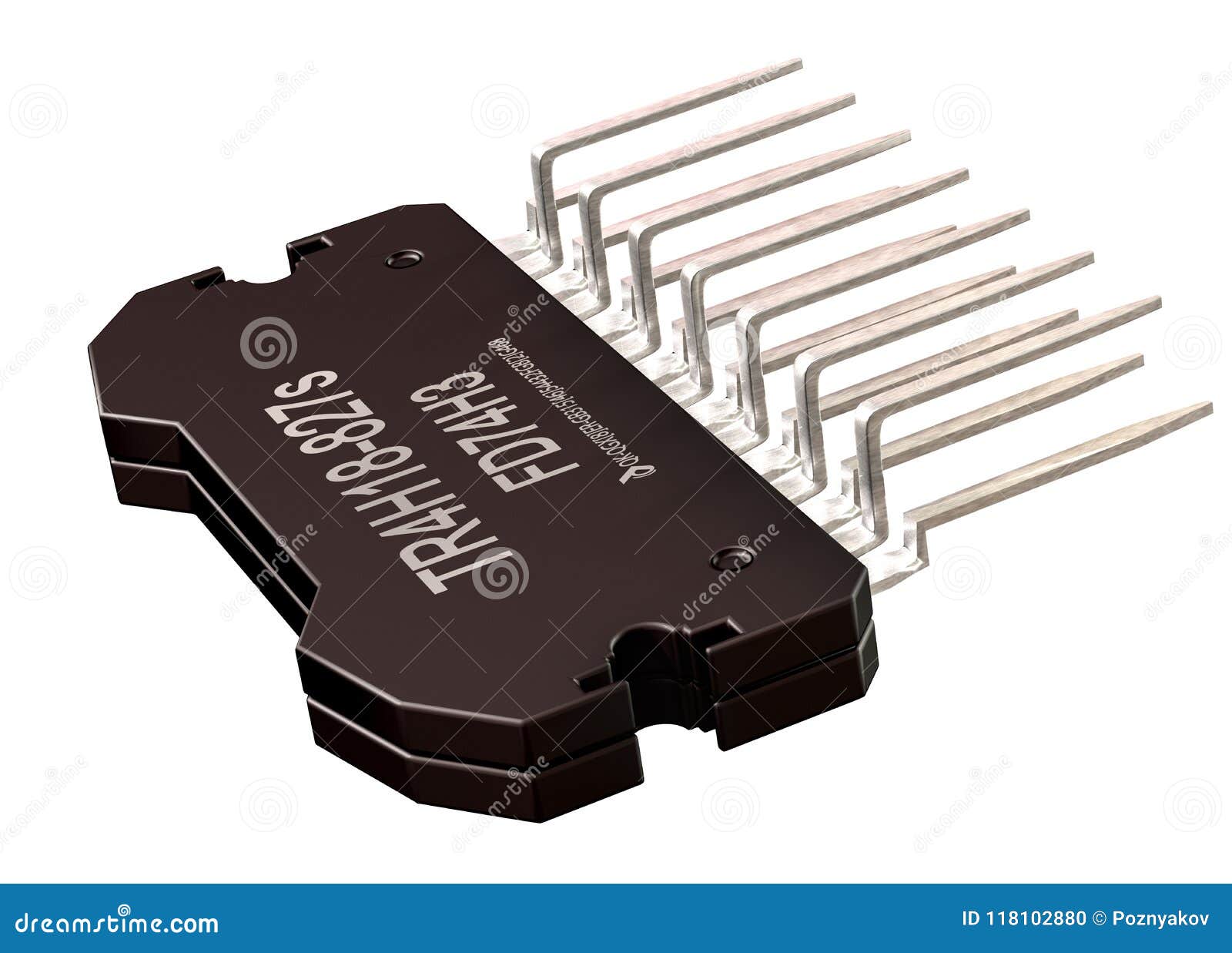 Integrated Circuit of Digital Computer Parts. Logic Electronic Micro ...