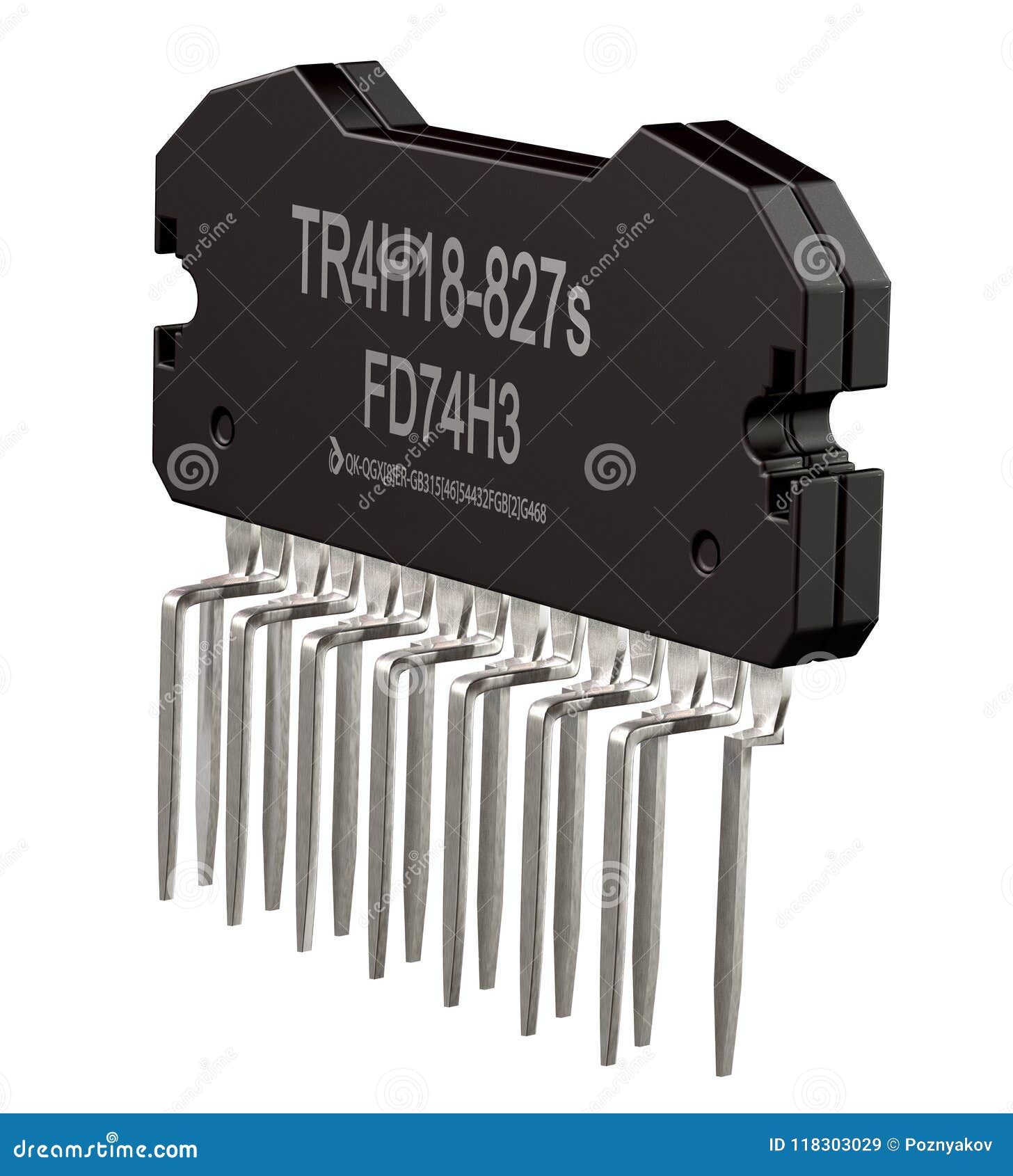 Integrated Circuit of Digital Computer Parts. Logic Electronic Micro ...