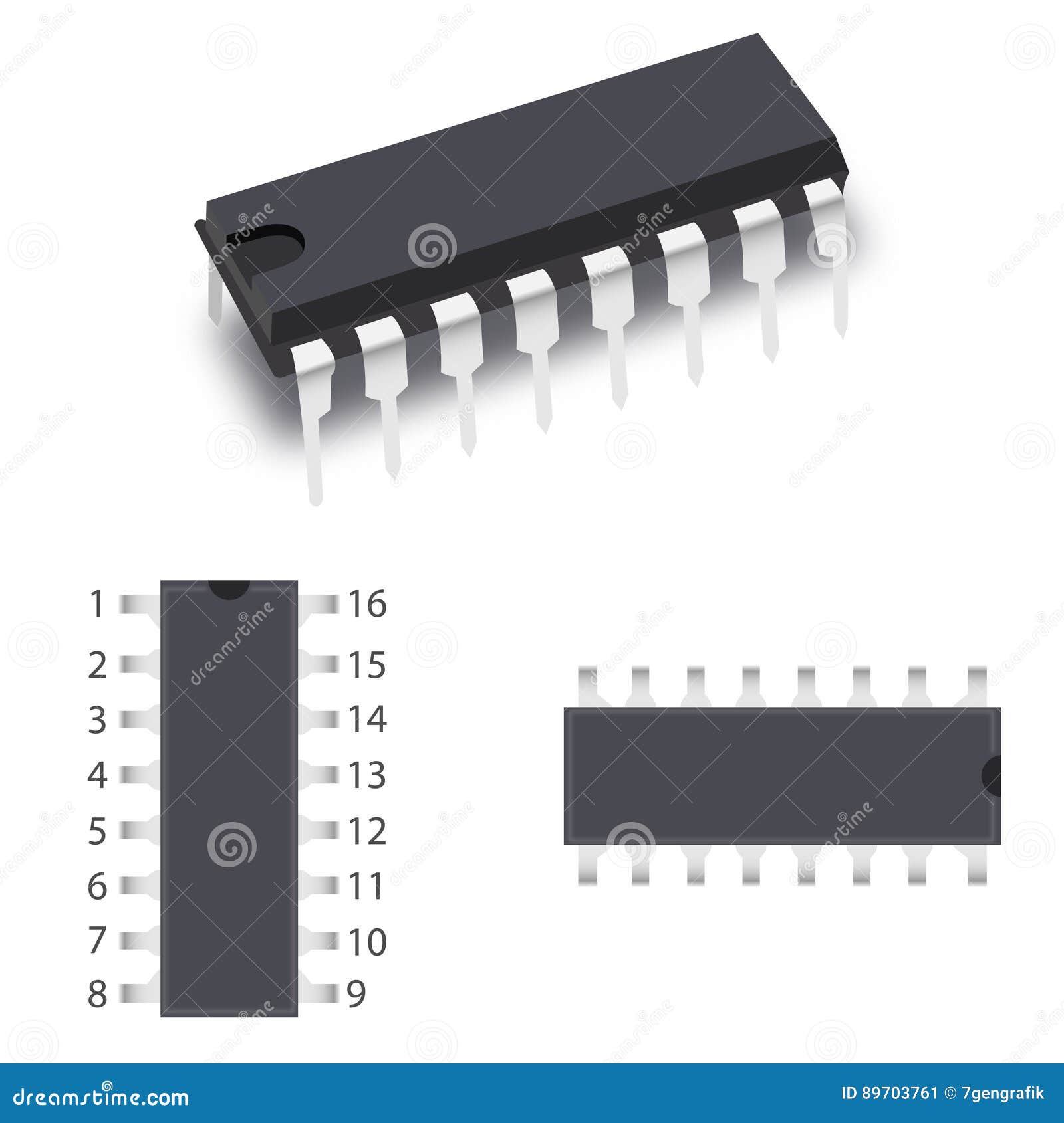 Integrated circuit stock vector. Illustration of computer - 89703761