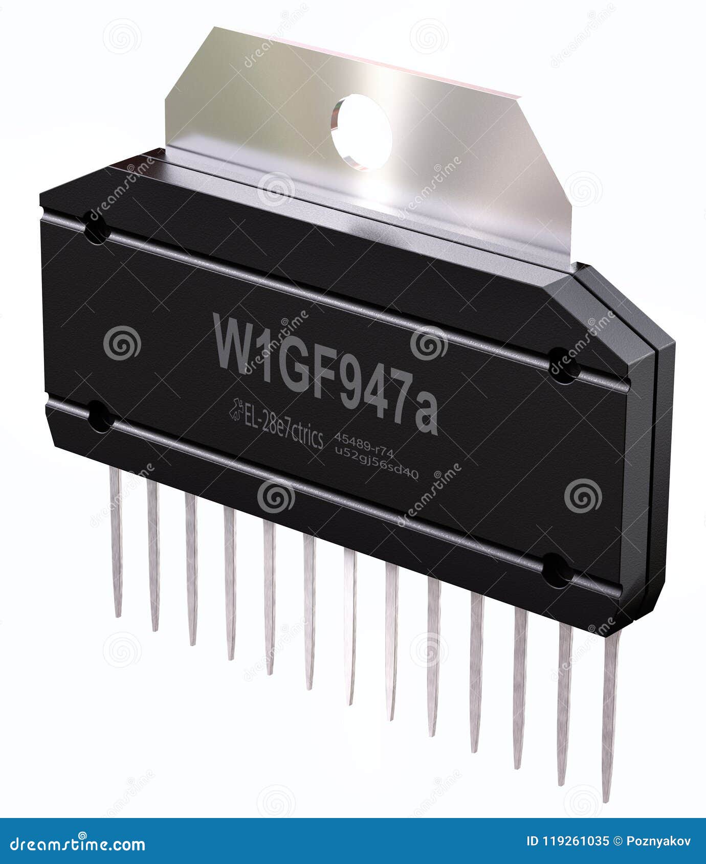 Integrated Circuit or Micro Chip Isolated. Computer Parts Artificial ...