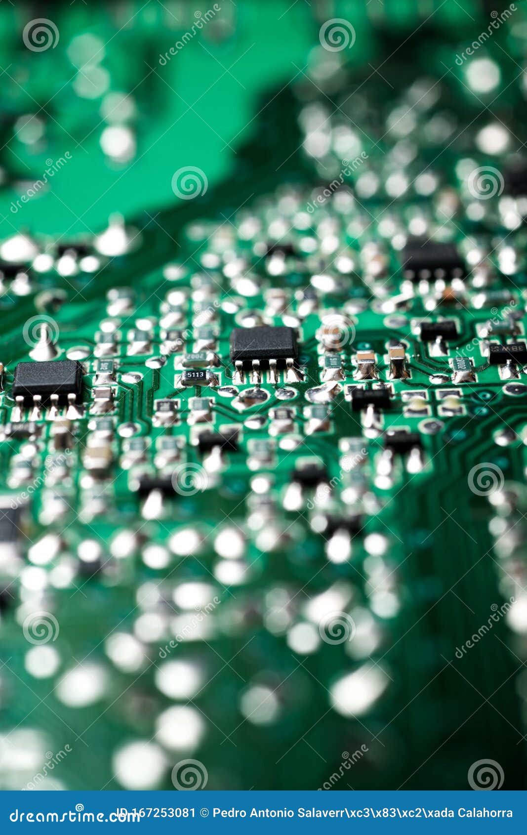 Integrated circuit view stock image. Image of electric - 167253081