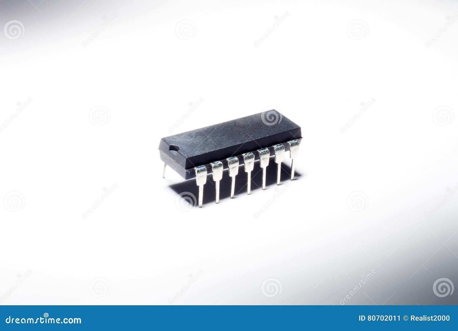 Integrated Circuit on the White Background Stock Image - Image of data ...