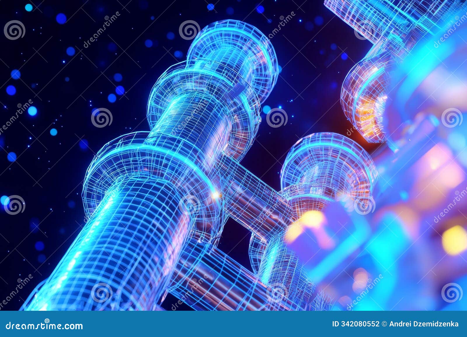 Integrated Digital Oil Refinery in a Connected World Stock Photo ...