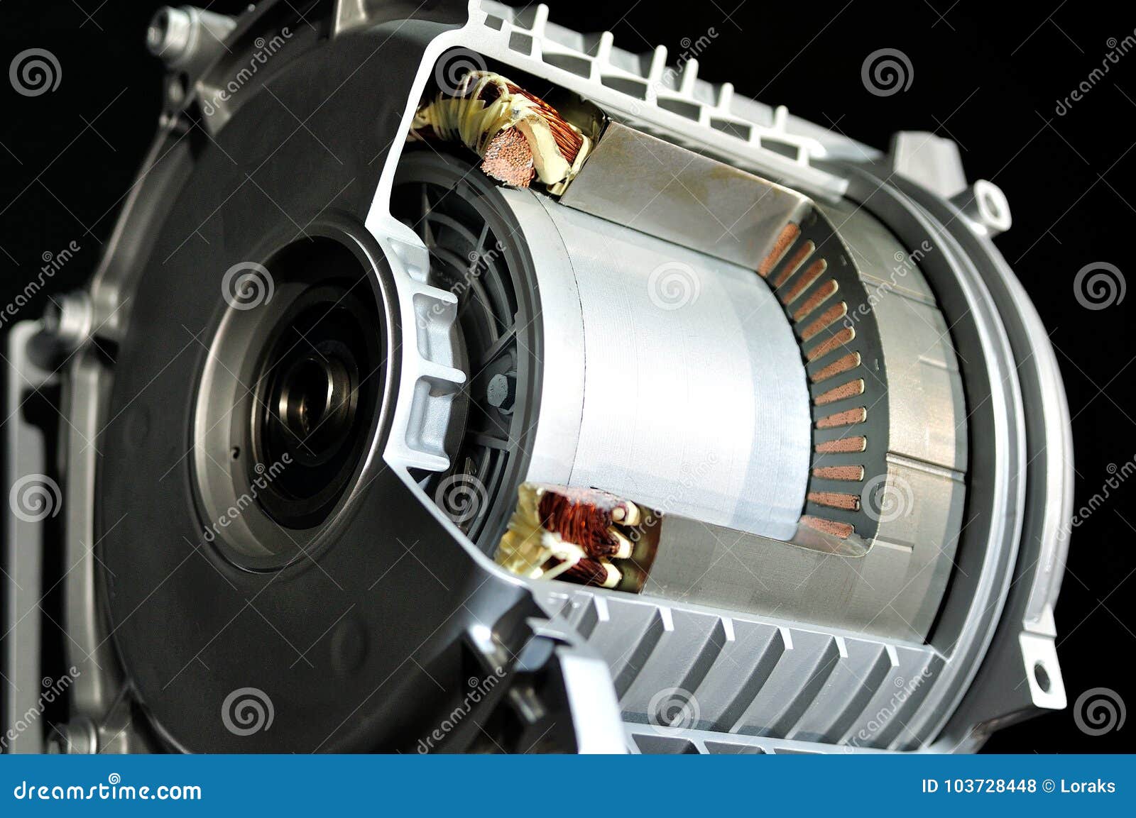 Integrated Electric Car Drive Module. Stock Photo - Image of silver ...