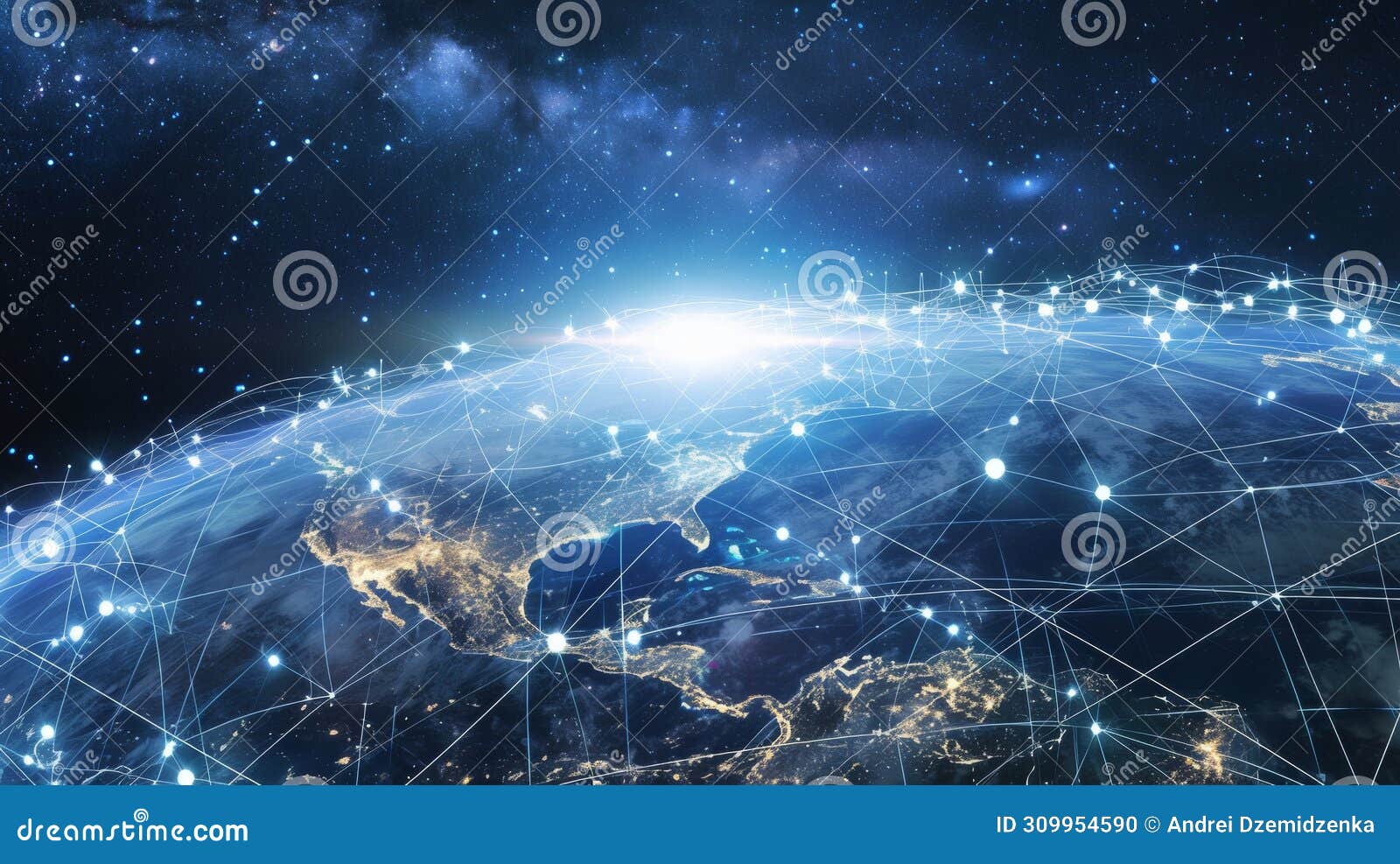 Integrated Global Communication Network Concept. Sustainability Goals ...