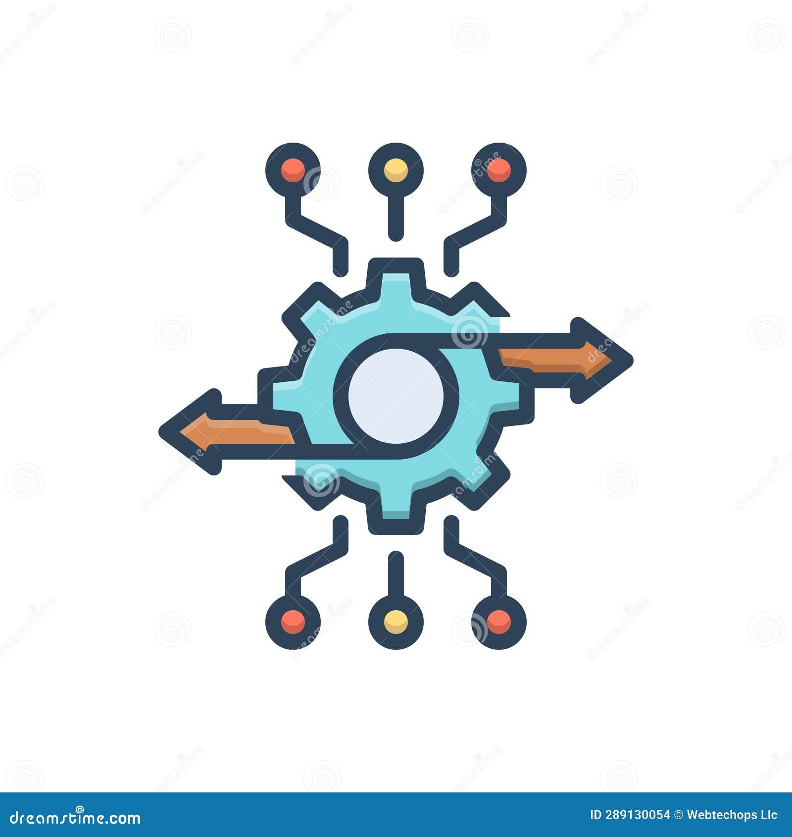 Color Illustration Icon for Integrated, Digital and Process Stock ...