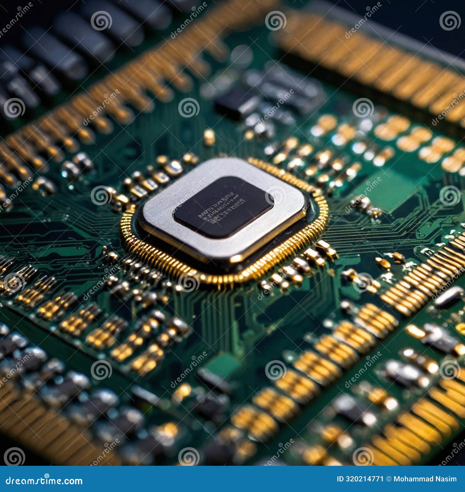 Integrated Microchip Digital Science and Technology Stock Illustration ...