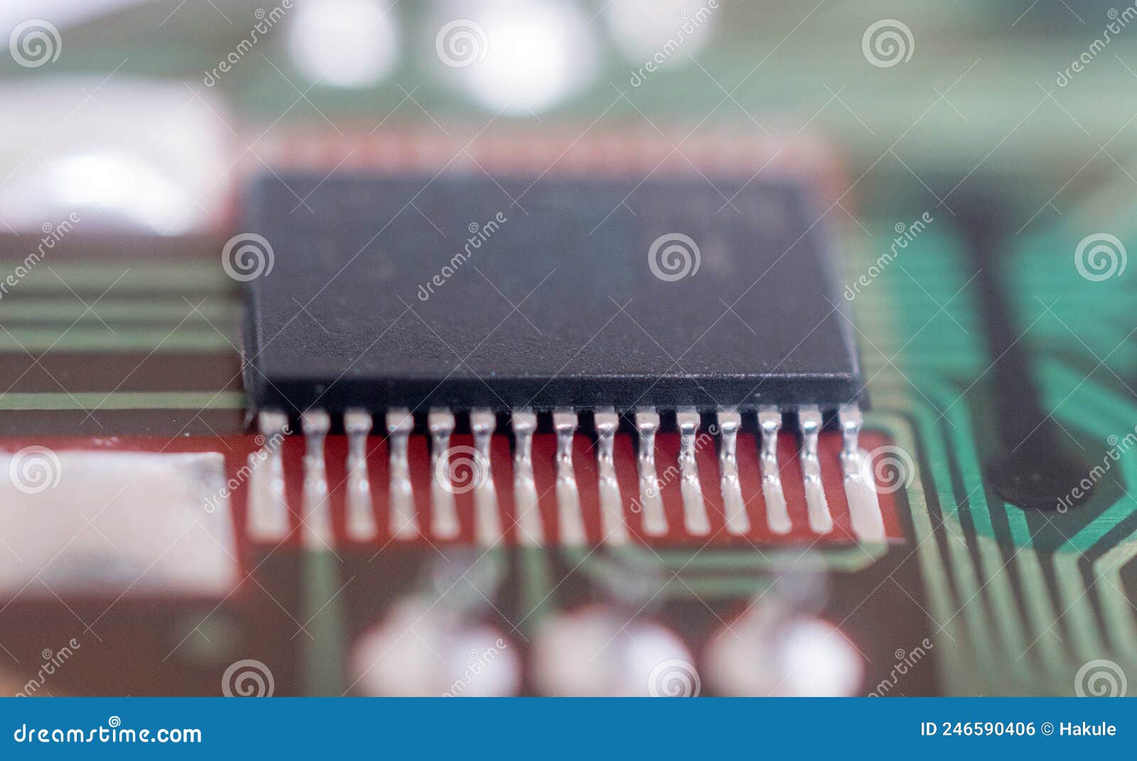 Integrated Semiconductor Microchip Microprocessor On Circuit Board ...