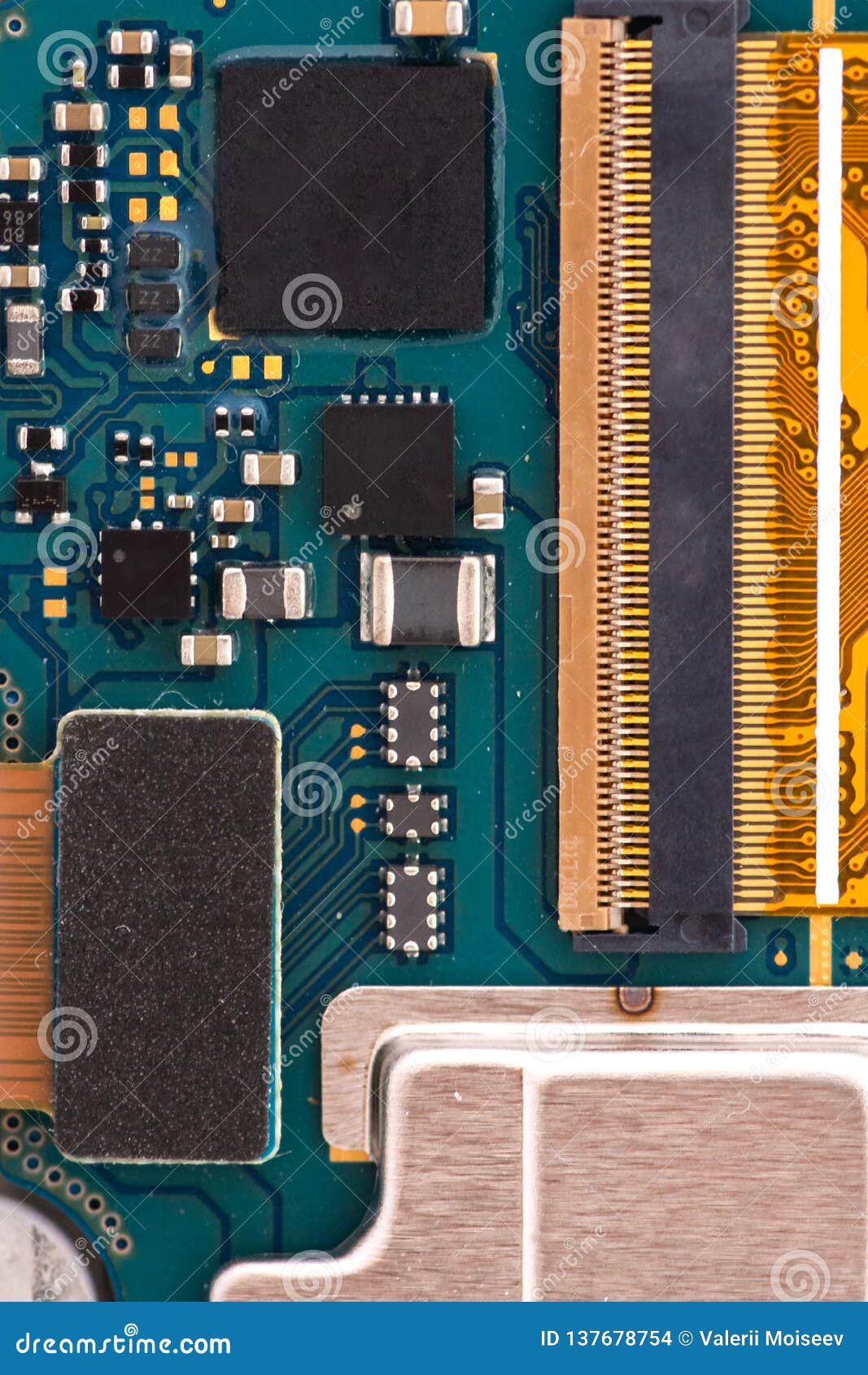 Integrated Semiconductor Microchip Microprocessor On Circuit Board ...